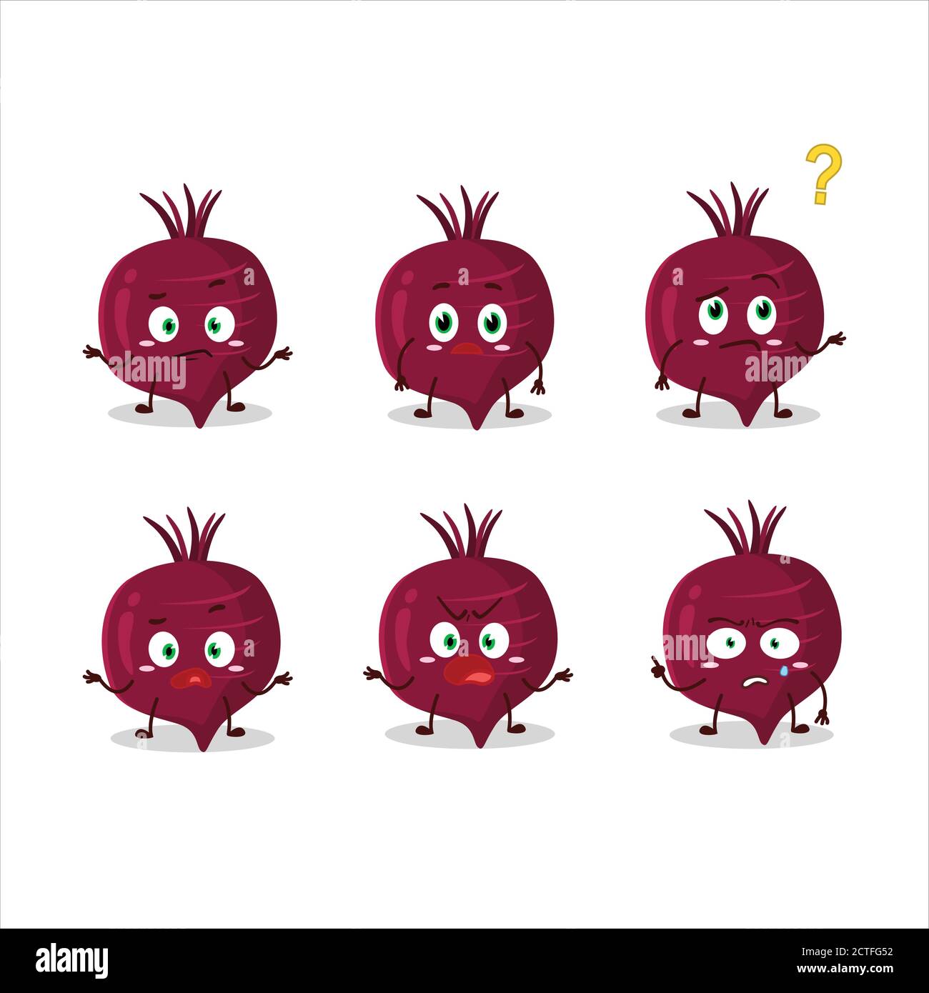 Cartoon character of beet root with what expression Stock Vector Image ...