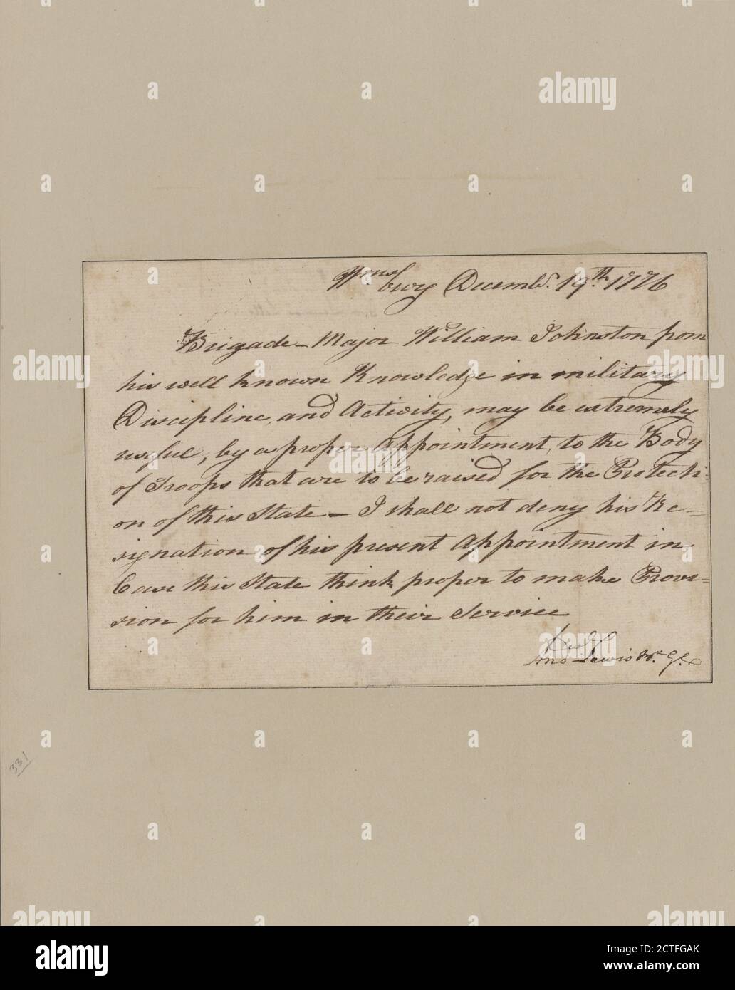 Document, text, Documents, 1776, Lewis, Andrew Stock Photo - Alamy