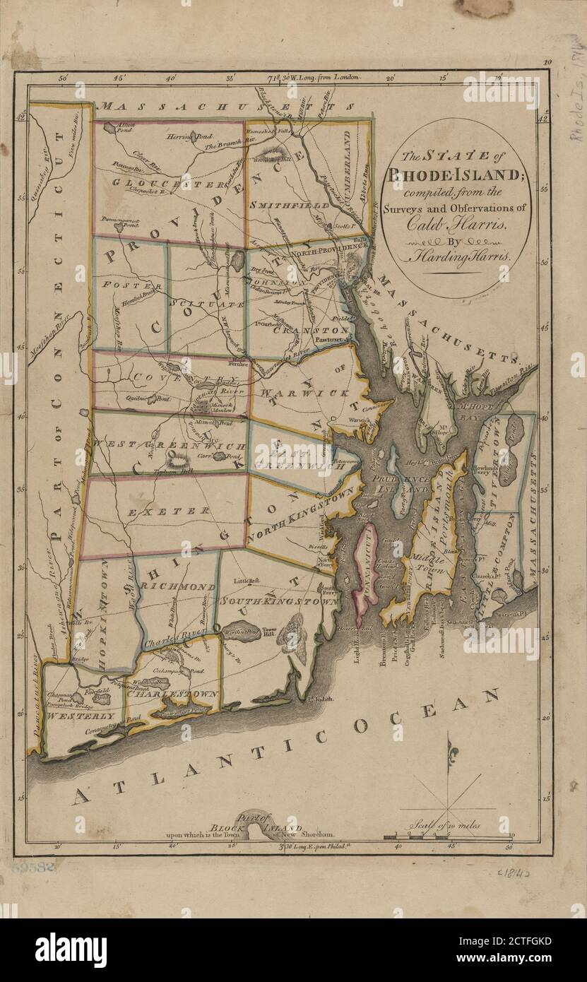 Rhode island maps hi-res stock photography and images - Alamy