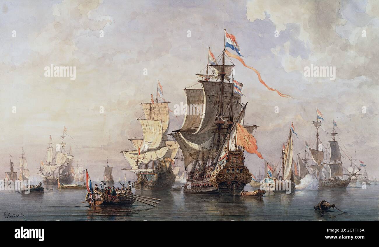 koster, everhardus - De Hollandse vloot onder bevel van Admiraal de ...