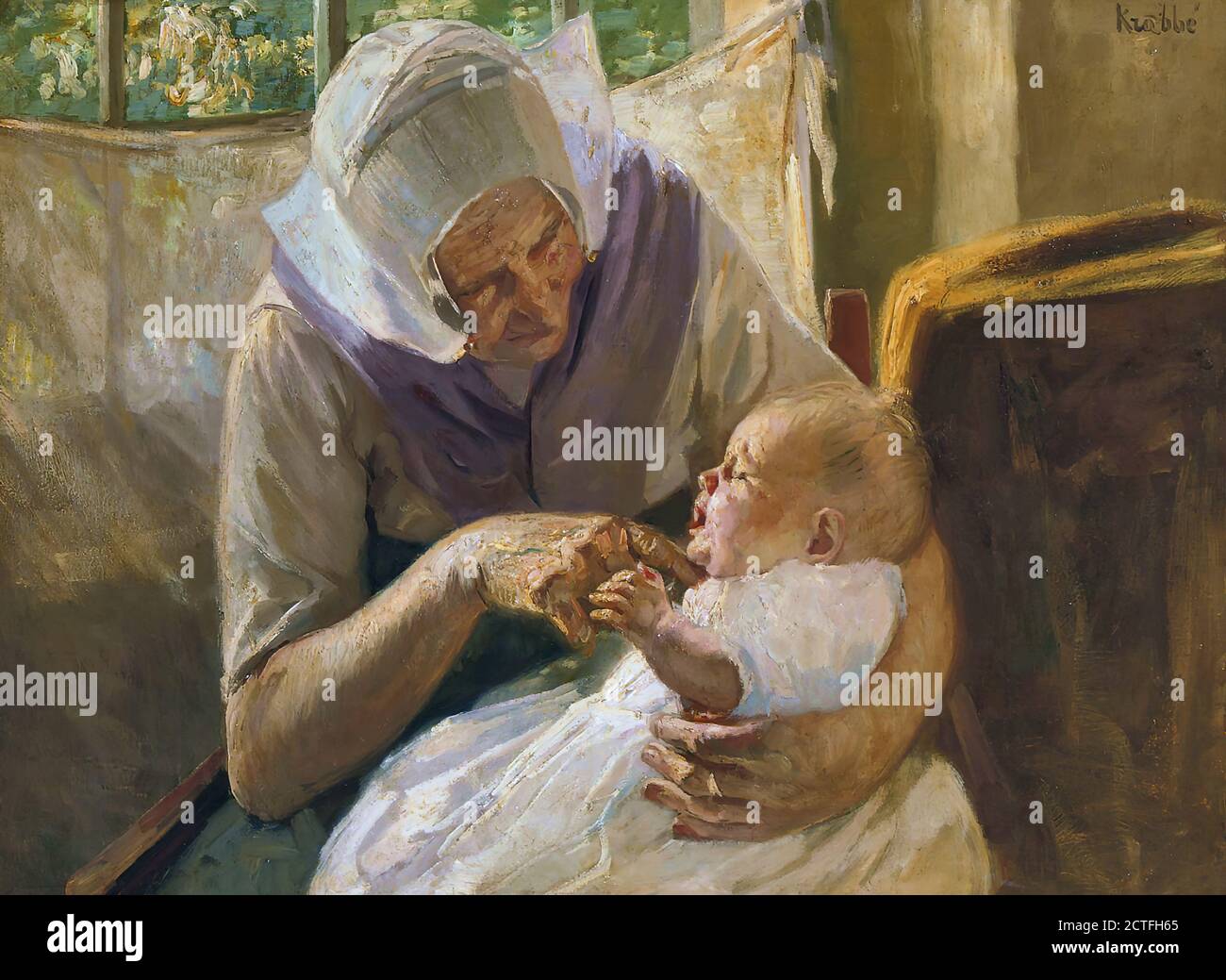 Krabbe Hendrik Maarten - Grandmother - Domestic Bliss - Dutch School ...