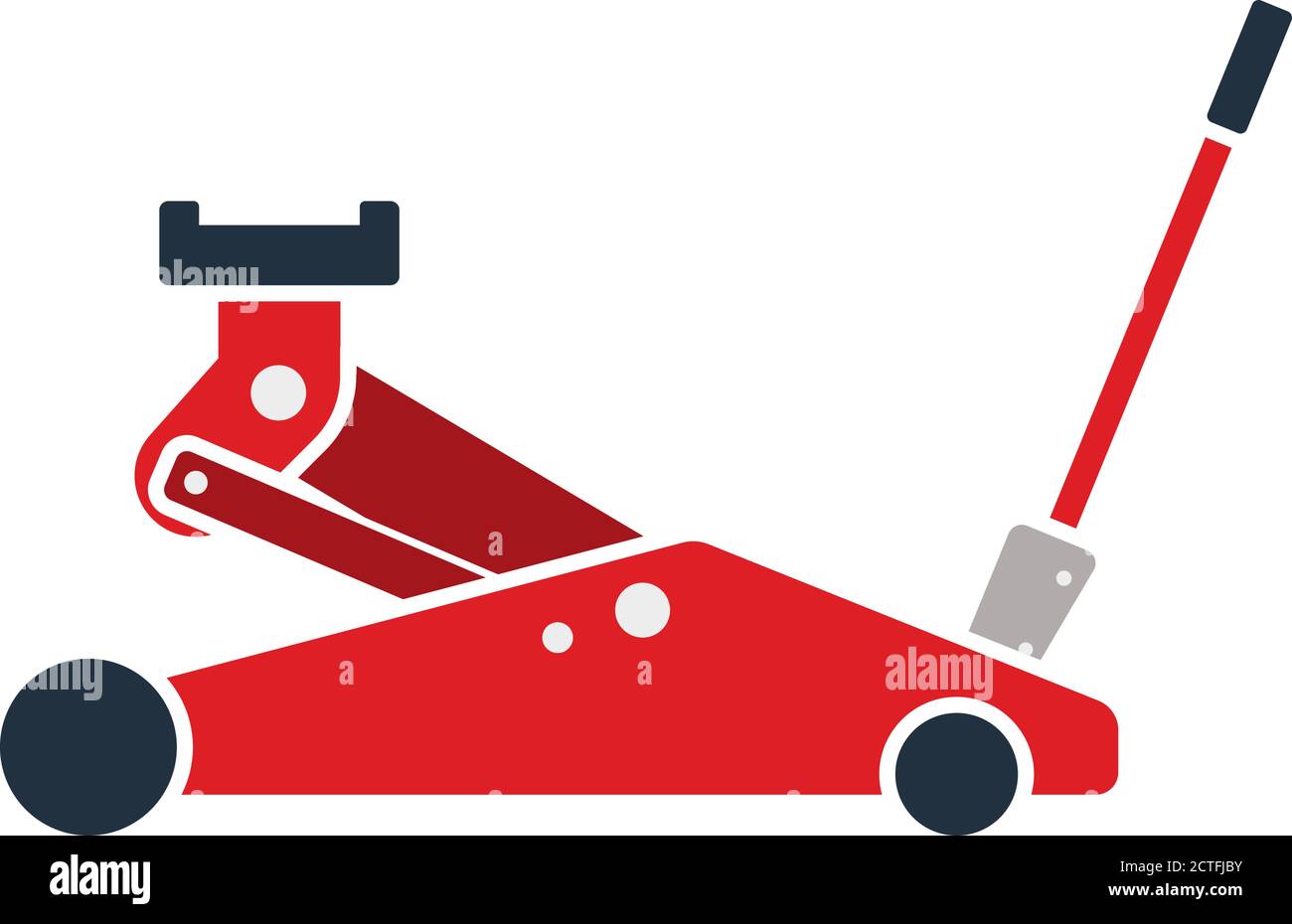 Hydraulic floor jack car Stock Vector Images - Alamy