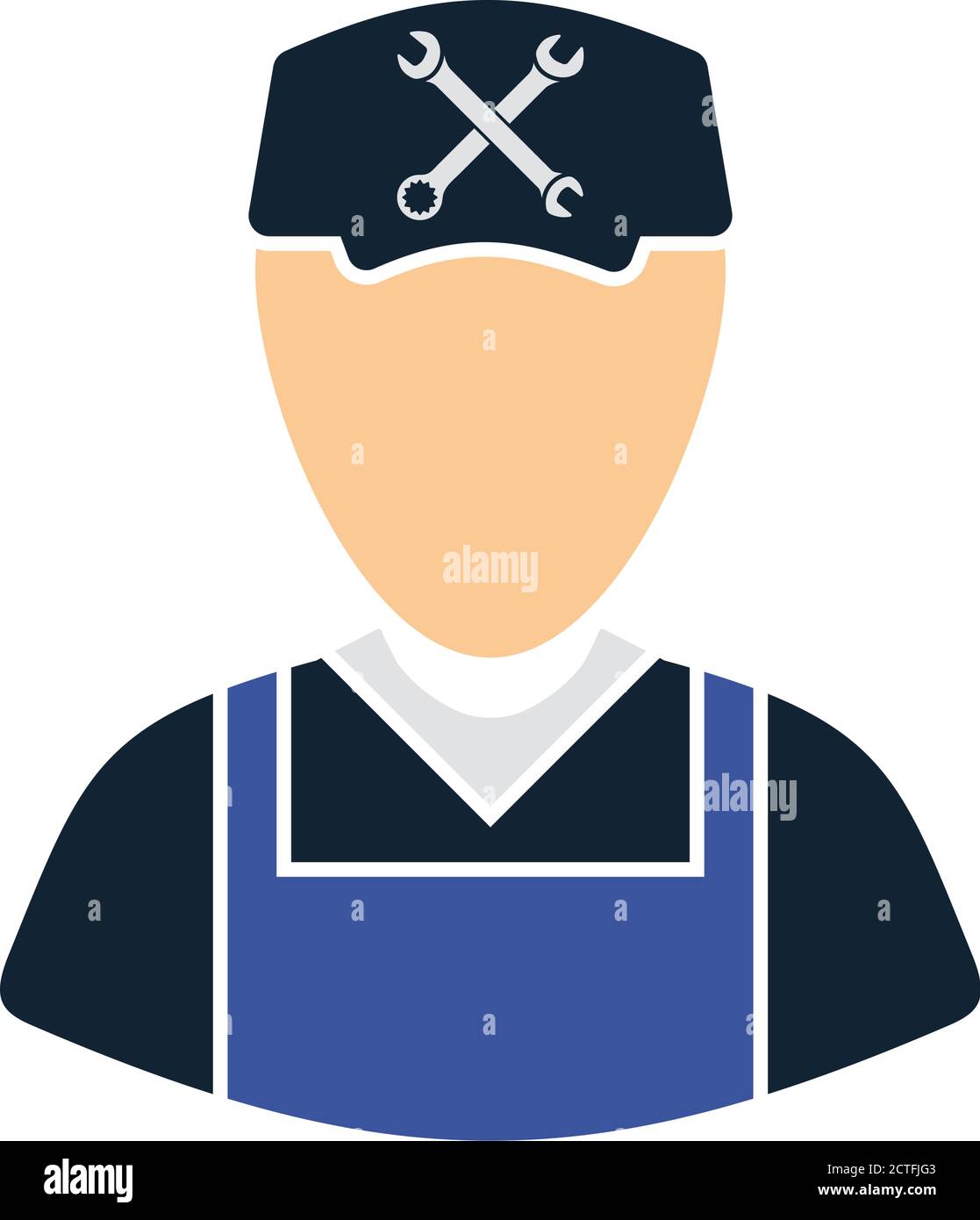 Car Mechanic Icon. Flat Color Design. Vector Illustration Stock Vector ...