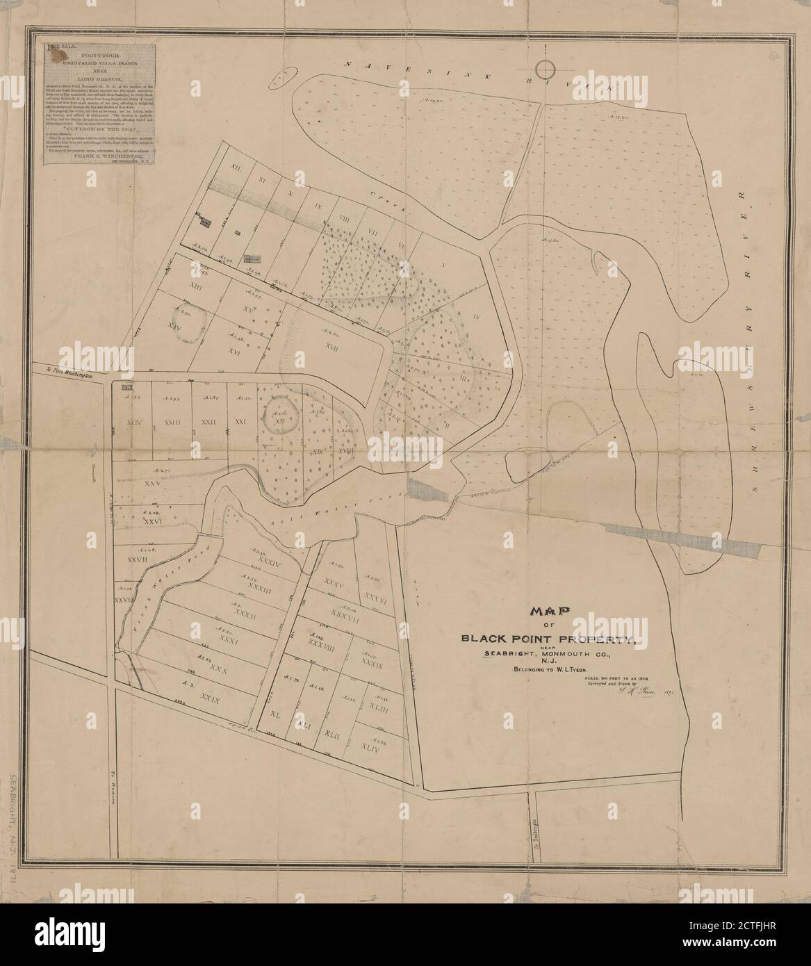 Map of Black Point property near Seabright, Monmouth Co., N.J ...