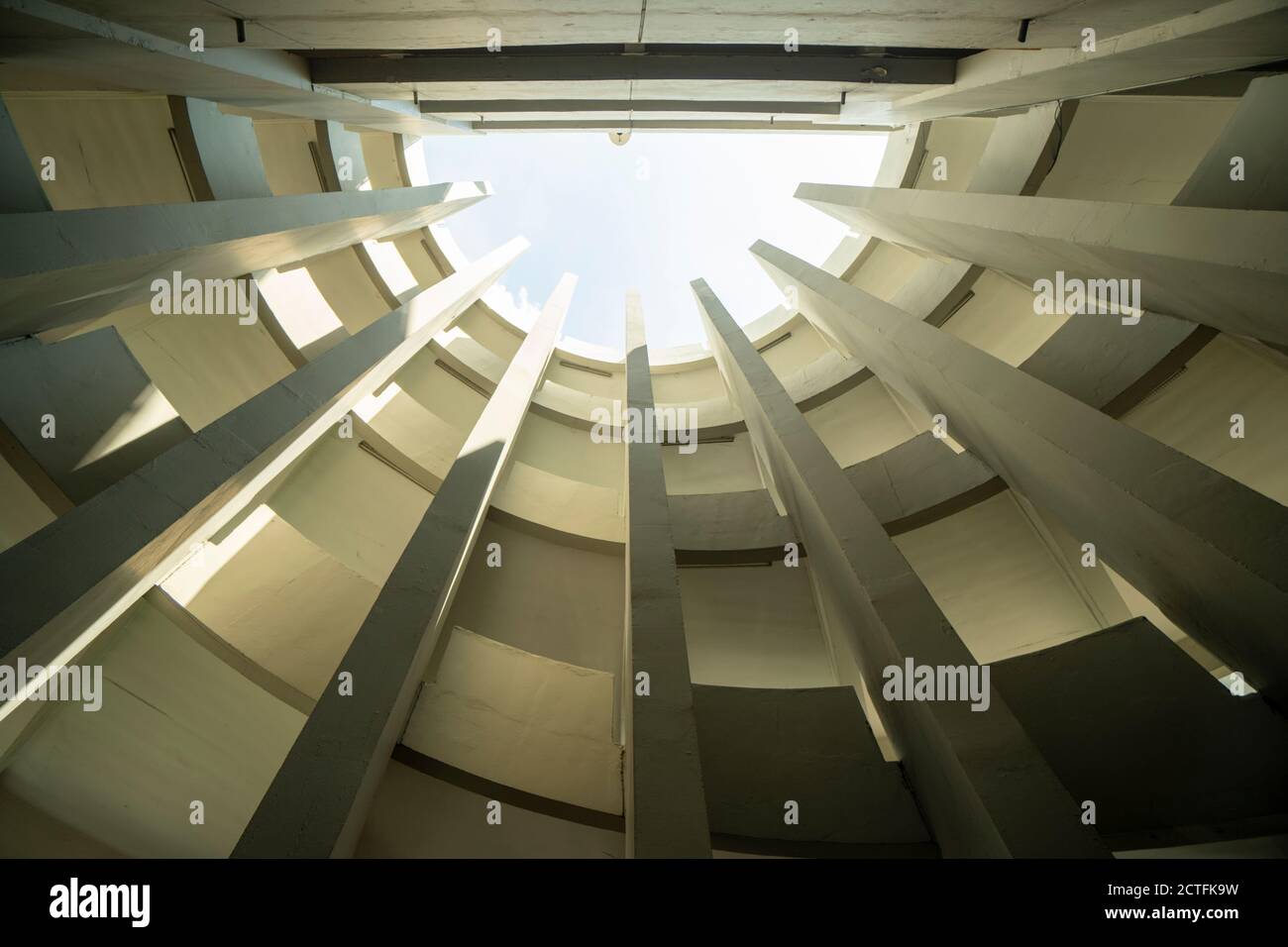 Car park ramp vertical view Stock Photo - Alamy