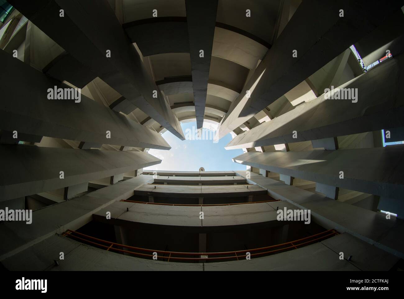 Car park ramp vertical view Stock Photo - Alamy