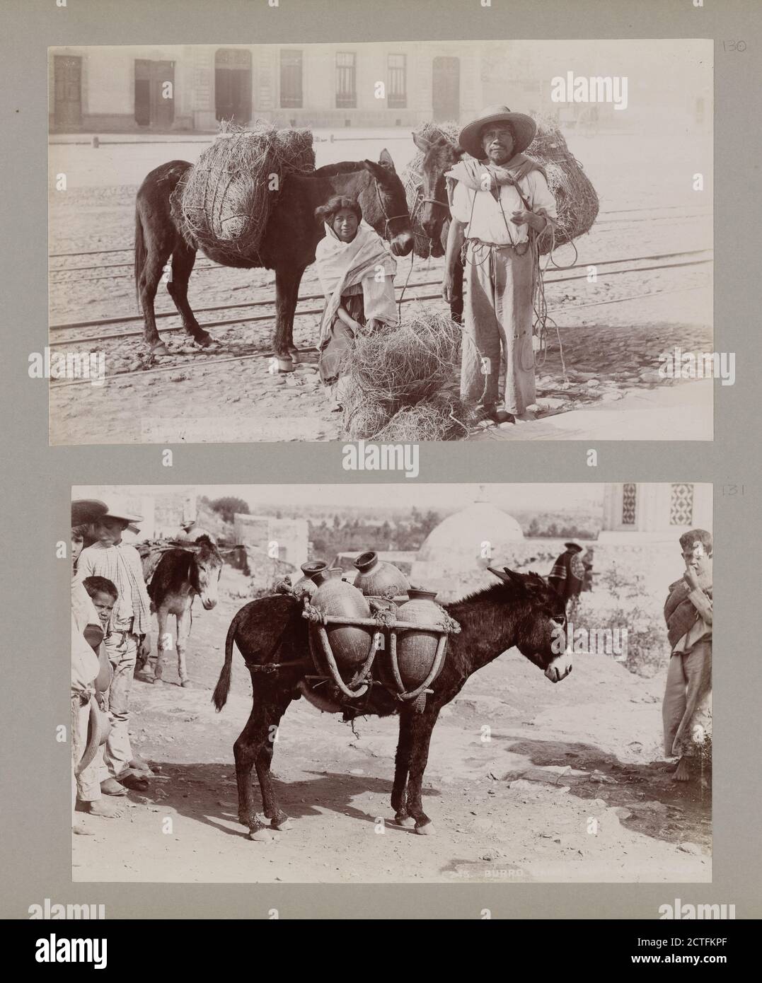 Couple with mules and hay, still image, Photographs, 1898, Mayo & Weed ...