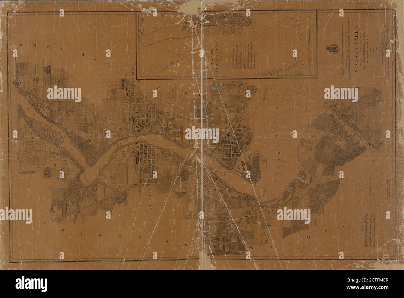 Niagara Falls, cartographic, Maps, 1875, Enthoffer, J. (Joseph), 1818 ...