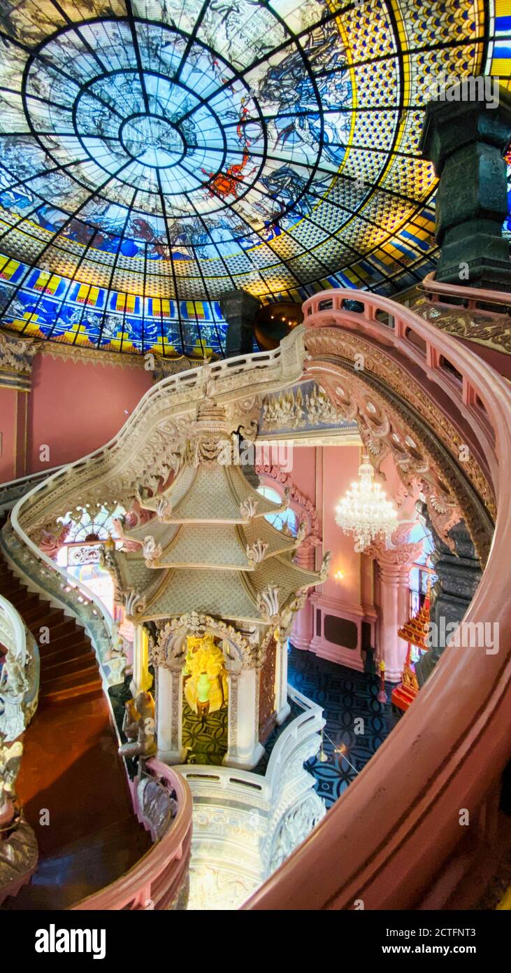Erawan Museum three headed elephant statue interior Stock Photo - Alamy