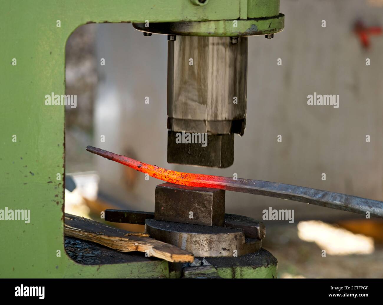 Blacksmith tools and actions forging iron objects Stock Photo - Alamy