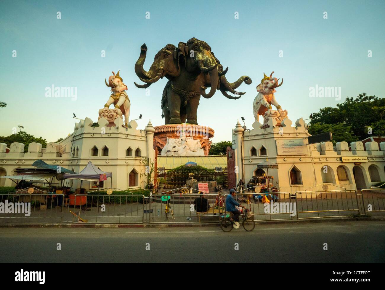 Erawan Museum three headed elephant statue Stock Photo - Alamy