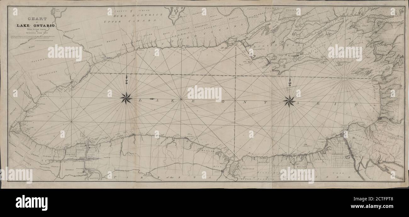 Chart of Lake Ontario, cartographic, Maps, 1836, Ford, A. (Augustus), N ...