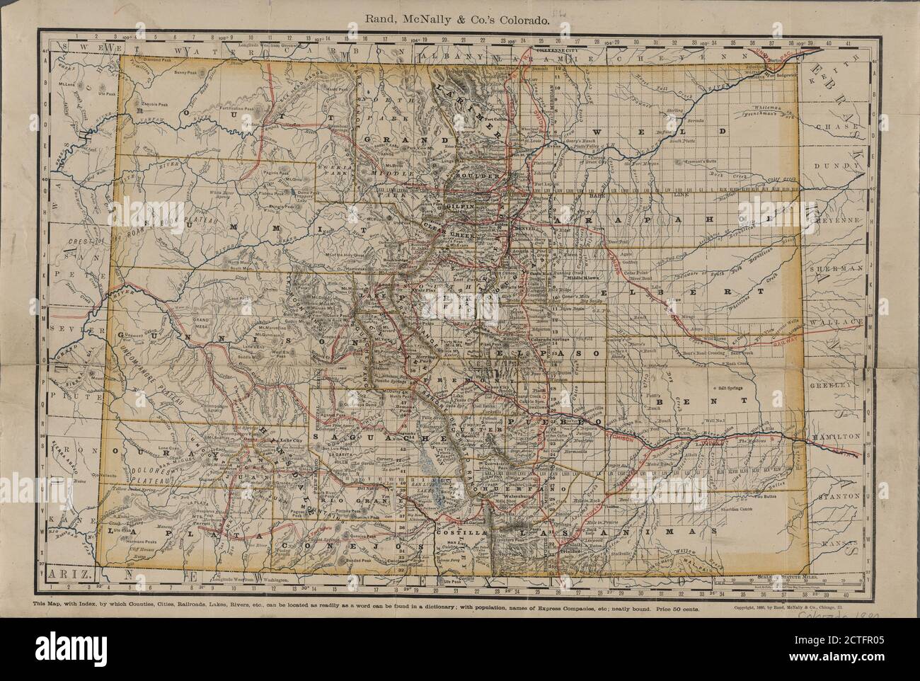 Rand, McNally & Co.'s Colorado, cartographic, Maps, 1880, Rand McNally ...