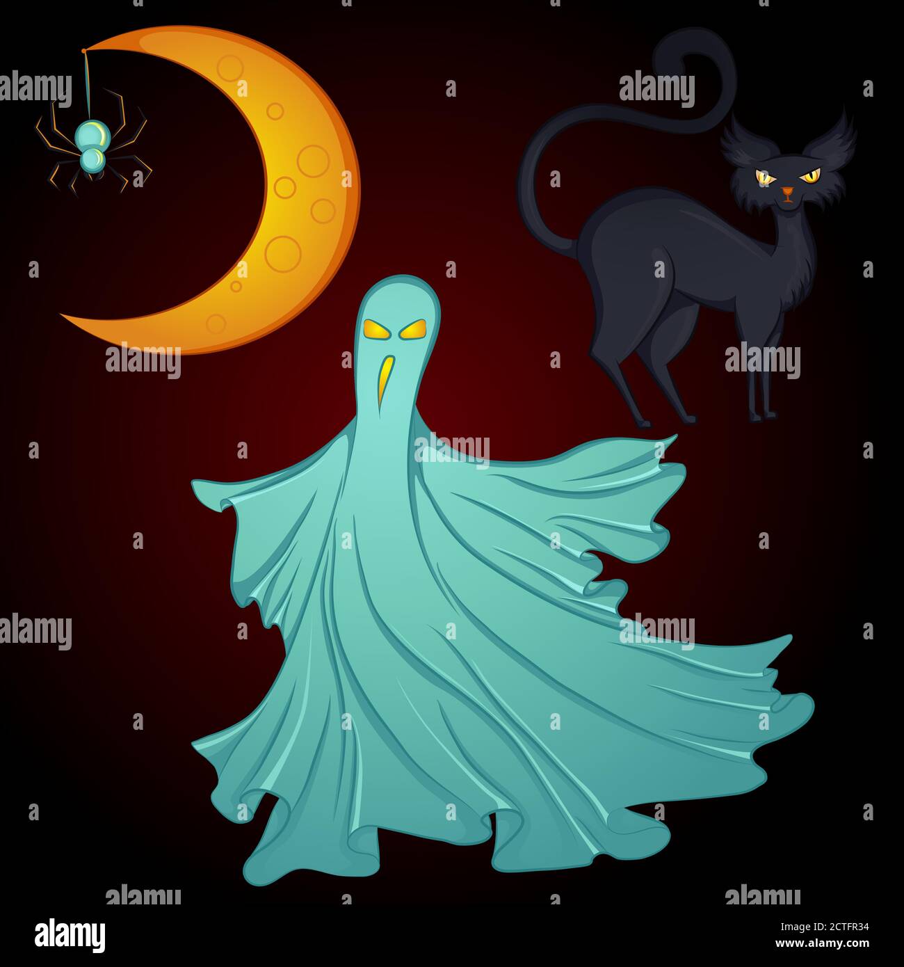 Moon ghost Stock Vector Images - Alamy