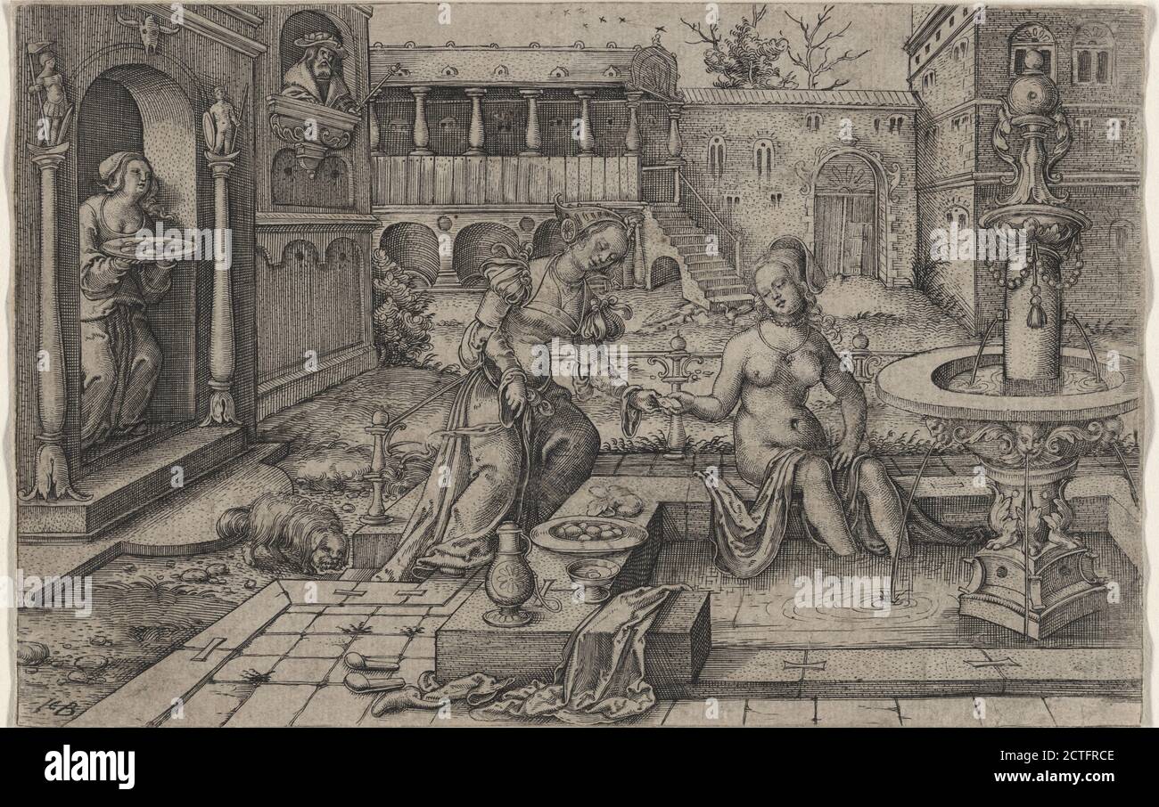 Bathsheba at the Bath, still image, Prints, 1540 - 1549, Binck, Jacob ...