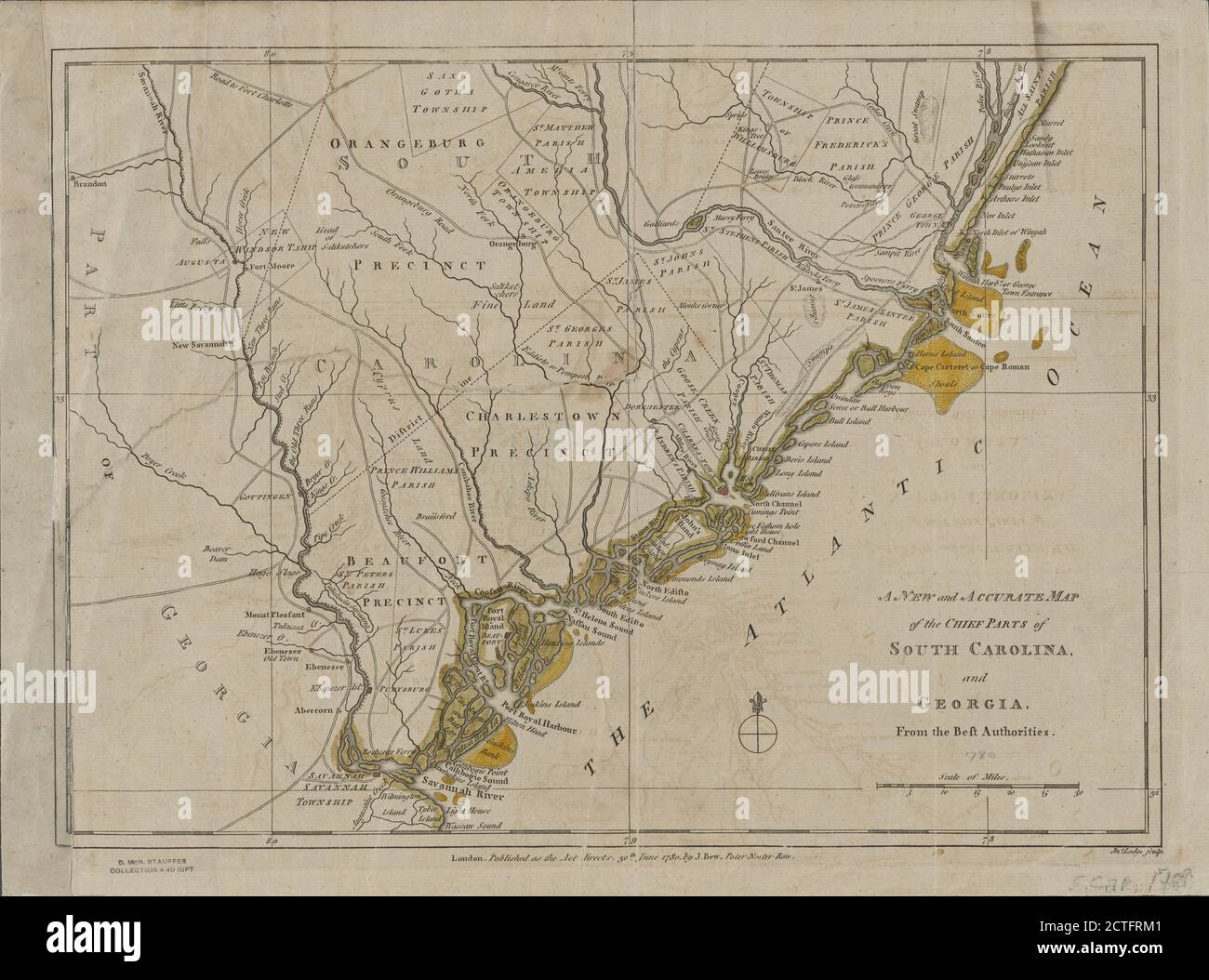 Map of georgia 1780 hi-res stock photography and images - Alamy