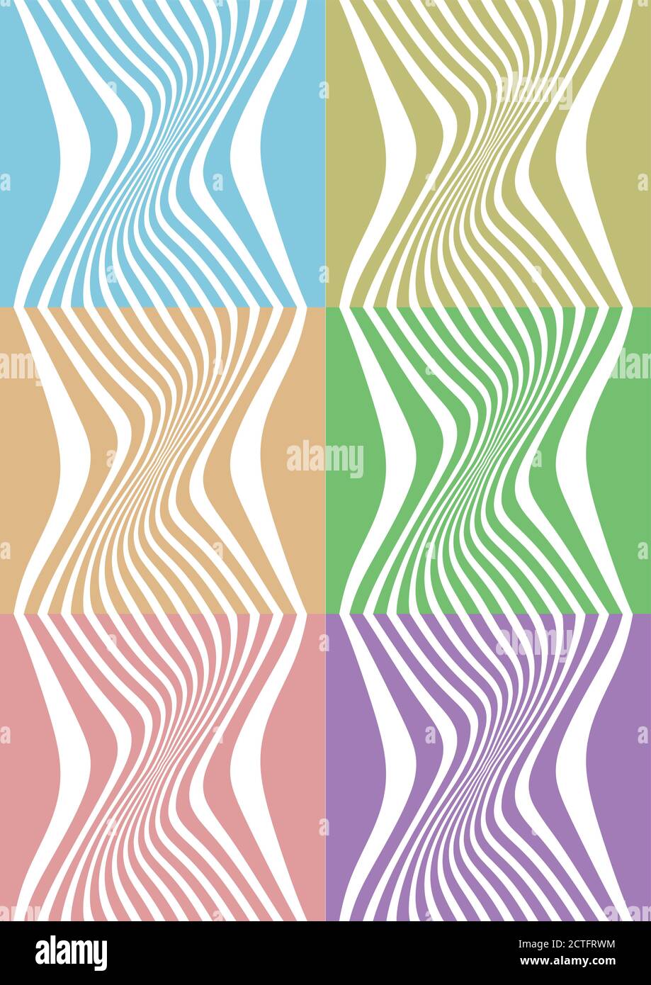 Set of six vector abstract background design of white lines in ...