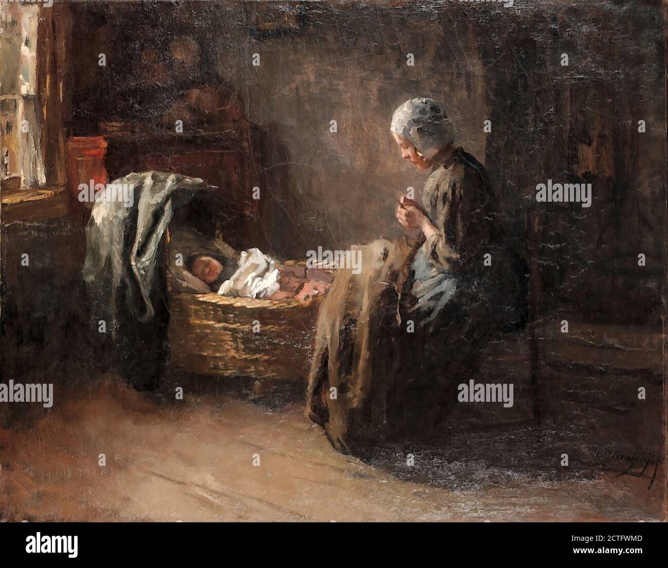 Neuhuijs Albert - Interior Scene - Dutch School - 19th Century Stock ...