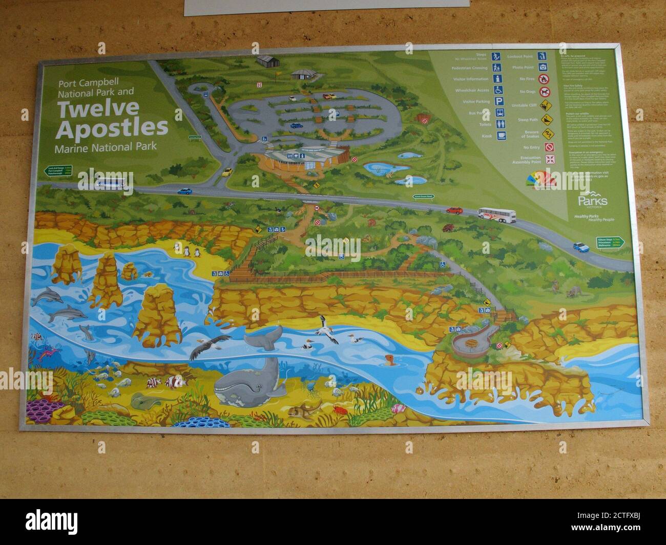 A MAP WITH THE PLACES TO SEE OF THE TWELVE APOSTLES Stock Photo - Alamy