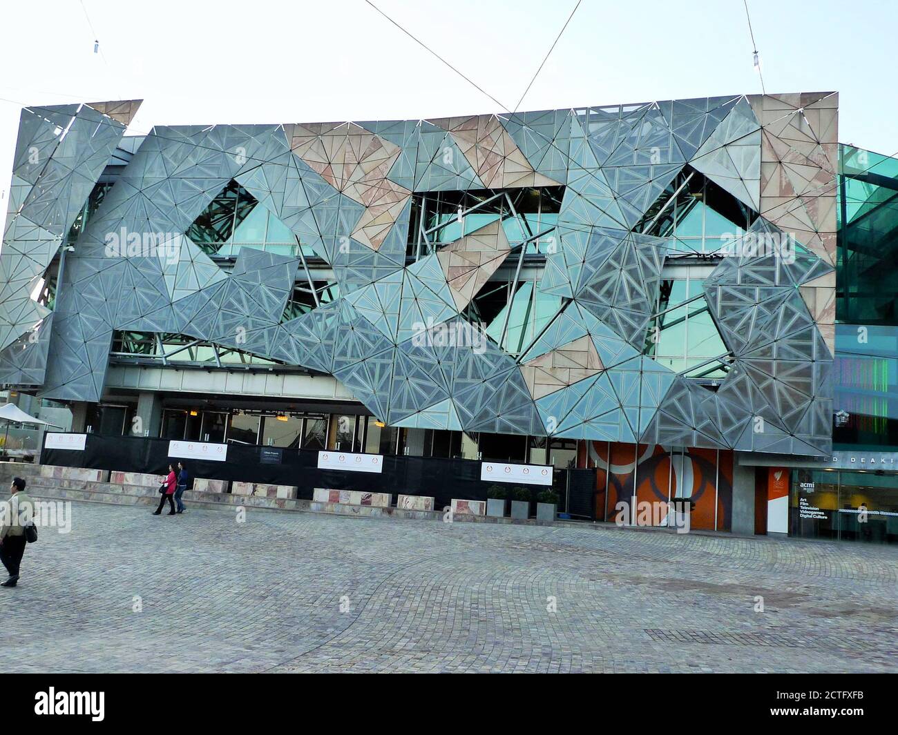 Federation square melbourne night hi-res stock photography and images ...
