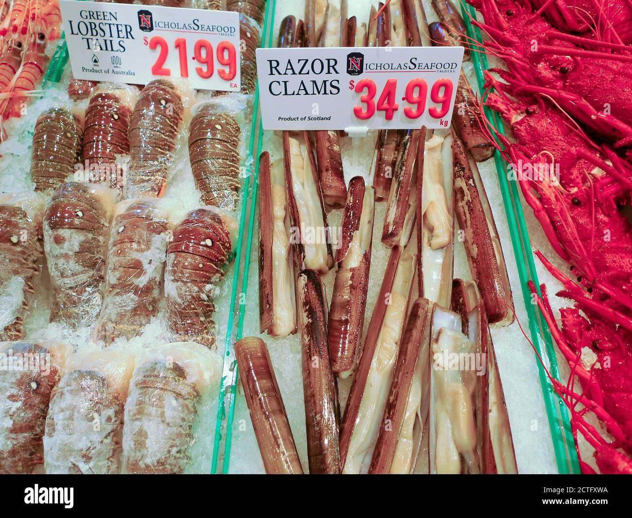 Lobster tails on ice hi-res stock photography and images - Alamy