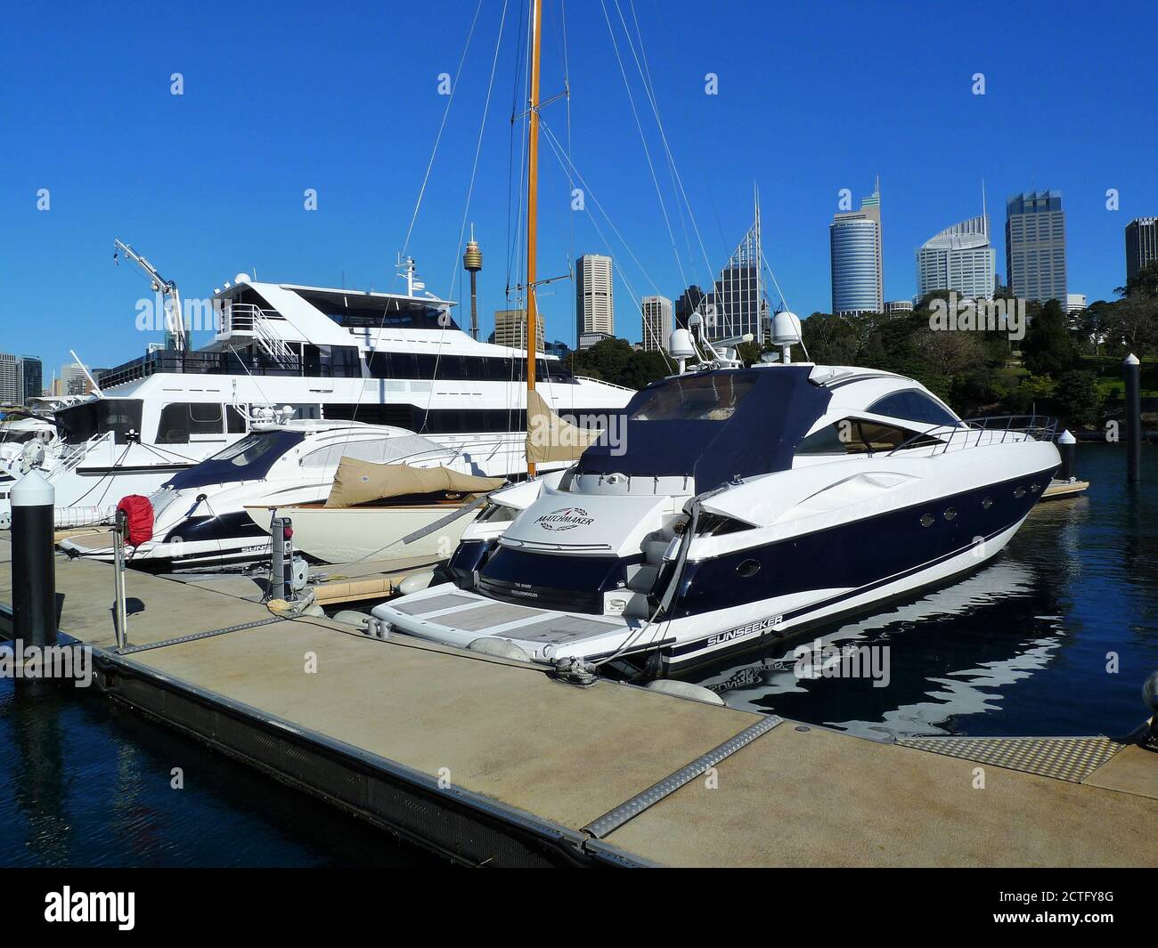 A SMALL MARINA WITH LUXURY PRIVATE YACHTS Stock Photo - Alamy