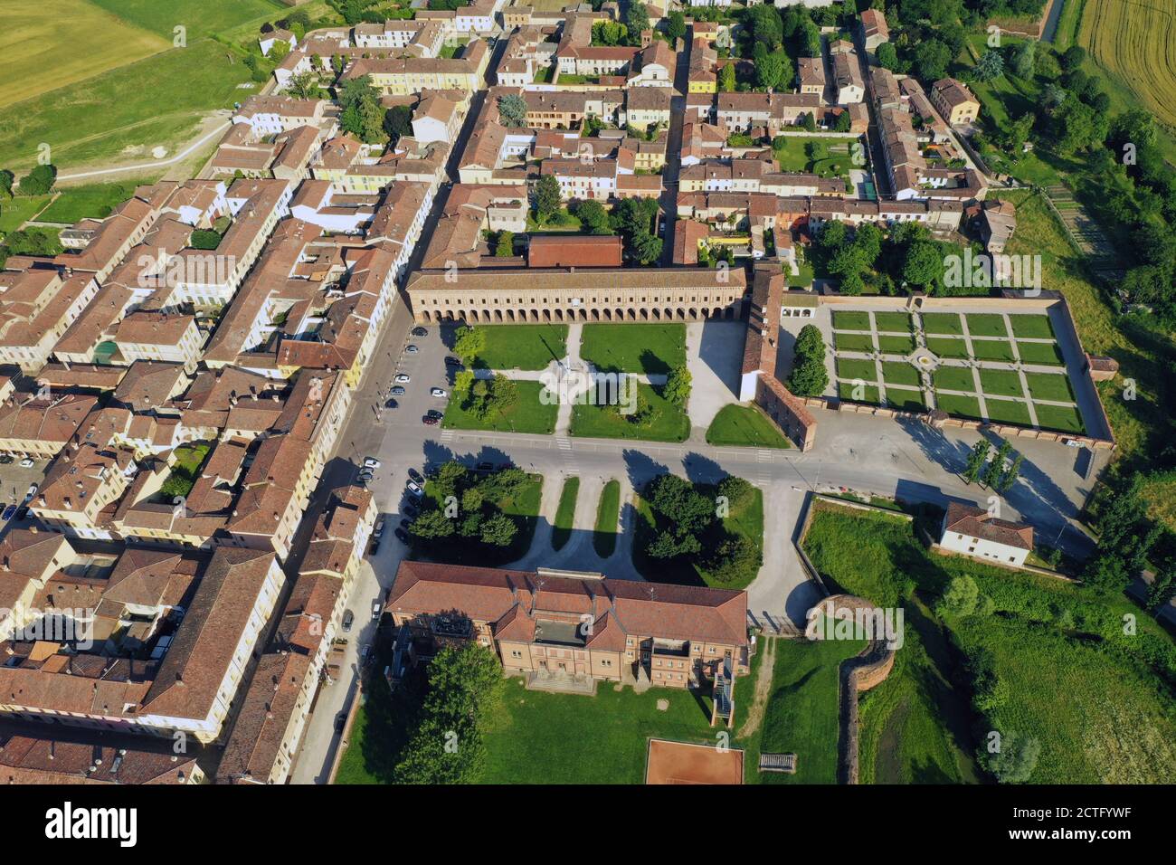 Aerial view of Sabbioneta World Heritage Site by UNESCO Stock Photo - Alamy