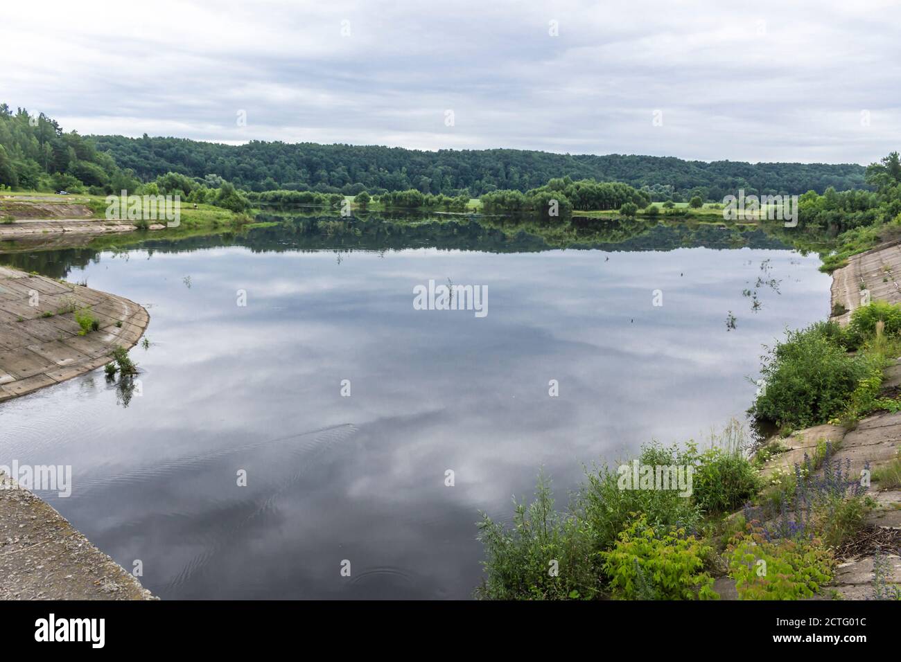 Midsummer. Water storage on the Protva River in Russia. A great place ...