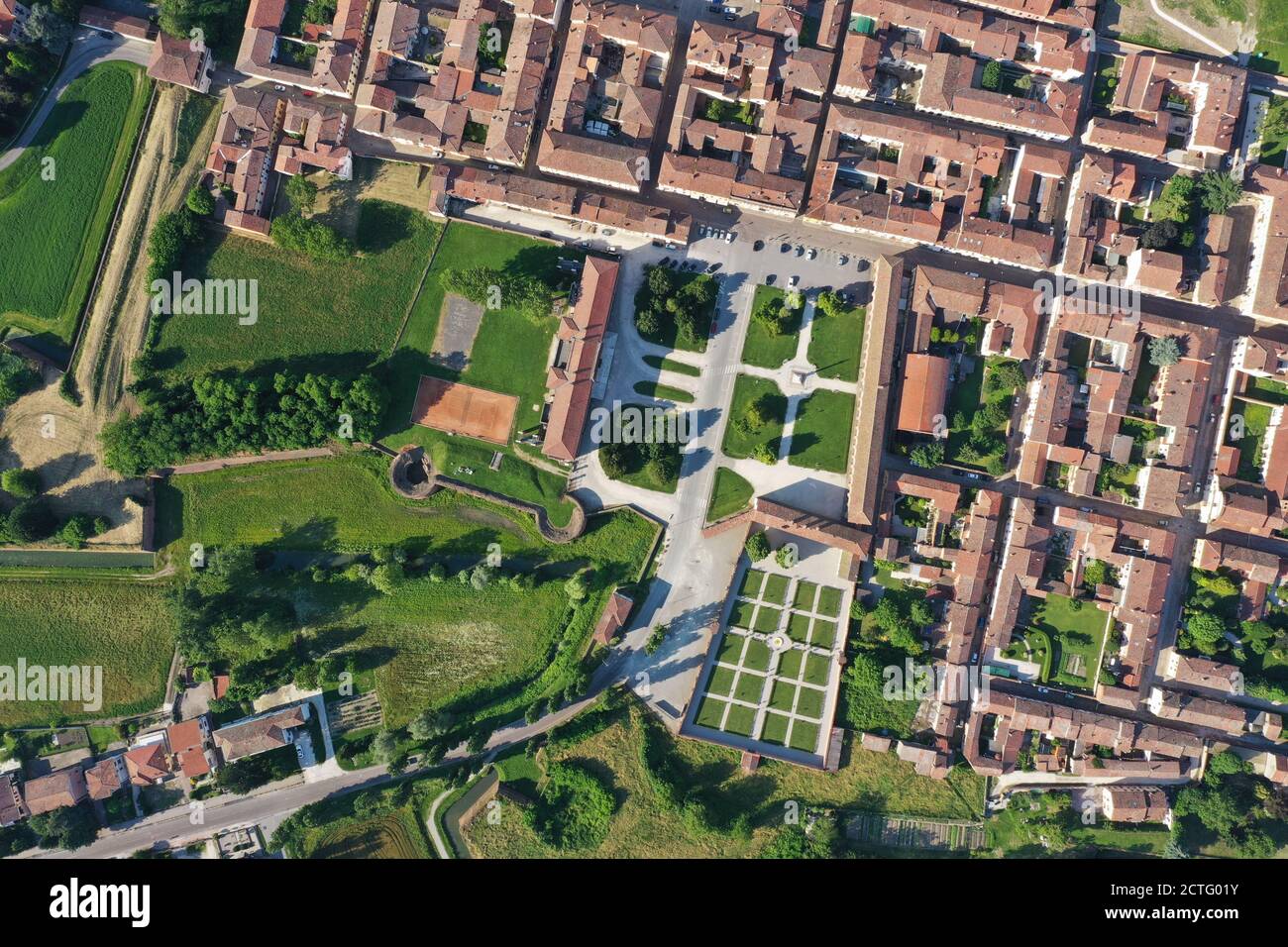 Aerial view of Sabbioneta World Heritage Site by UNESCO Stock Photo - Alamy
