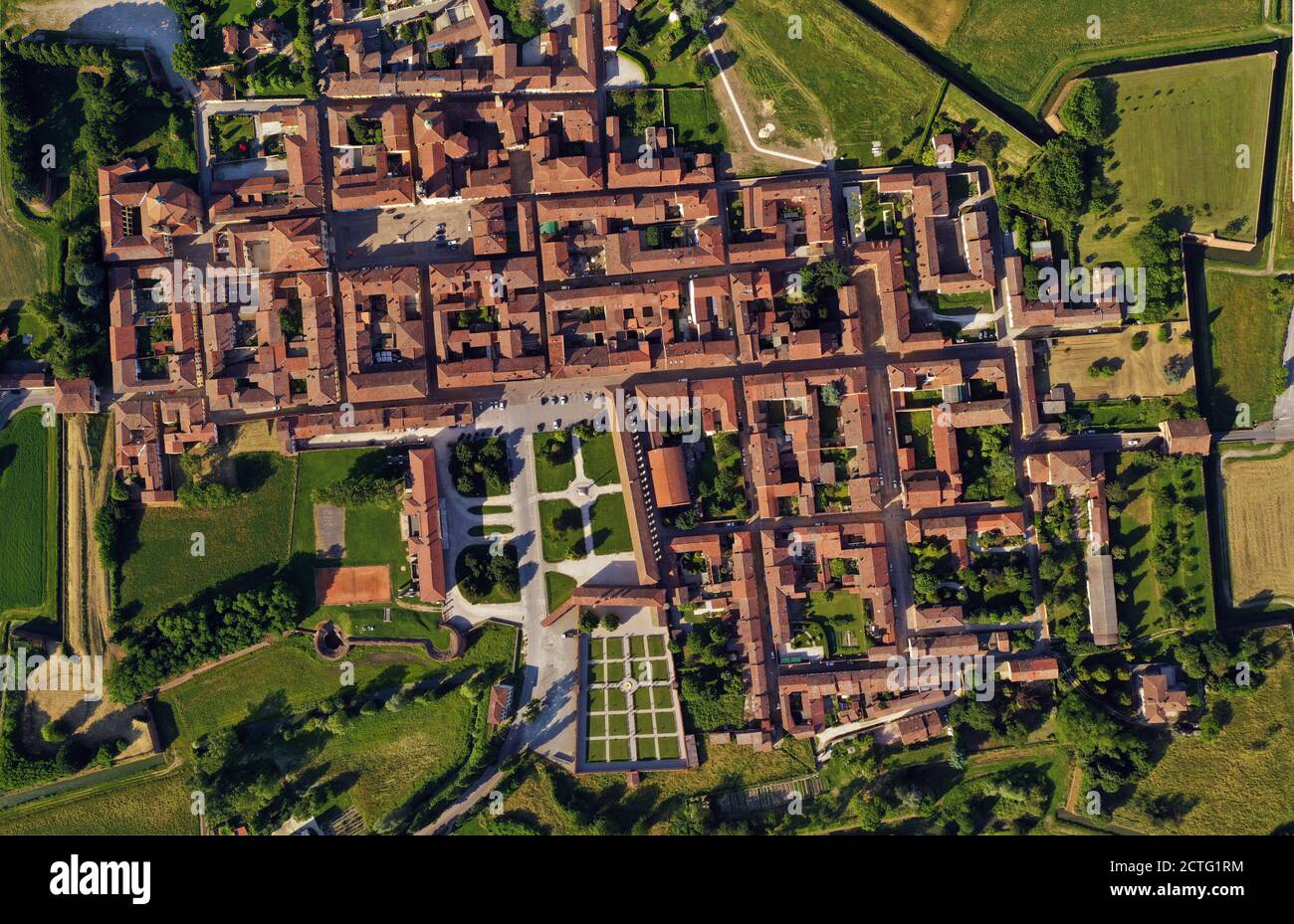 Aerial view of Sabbioneta World Heritage Site by UNESCO Stock Photo - Alamy