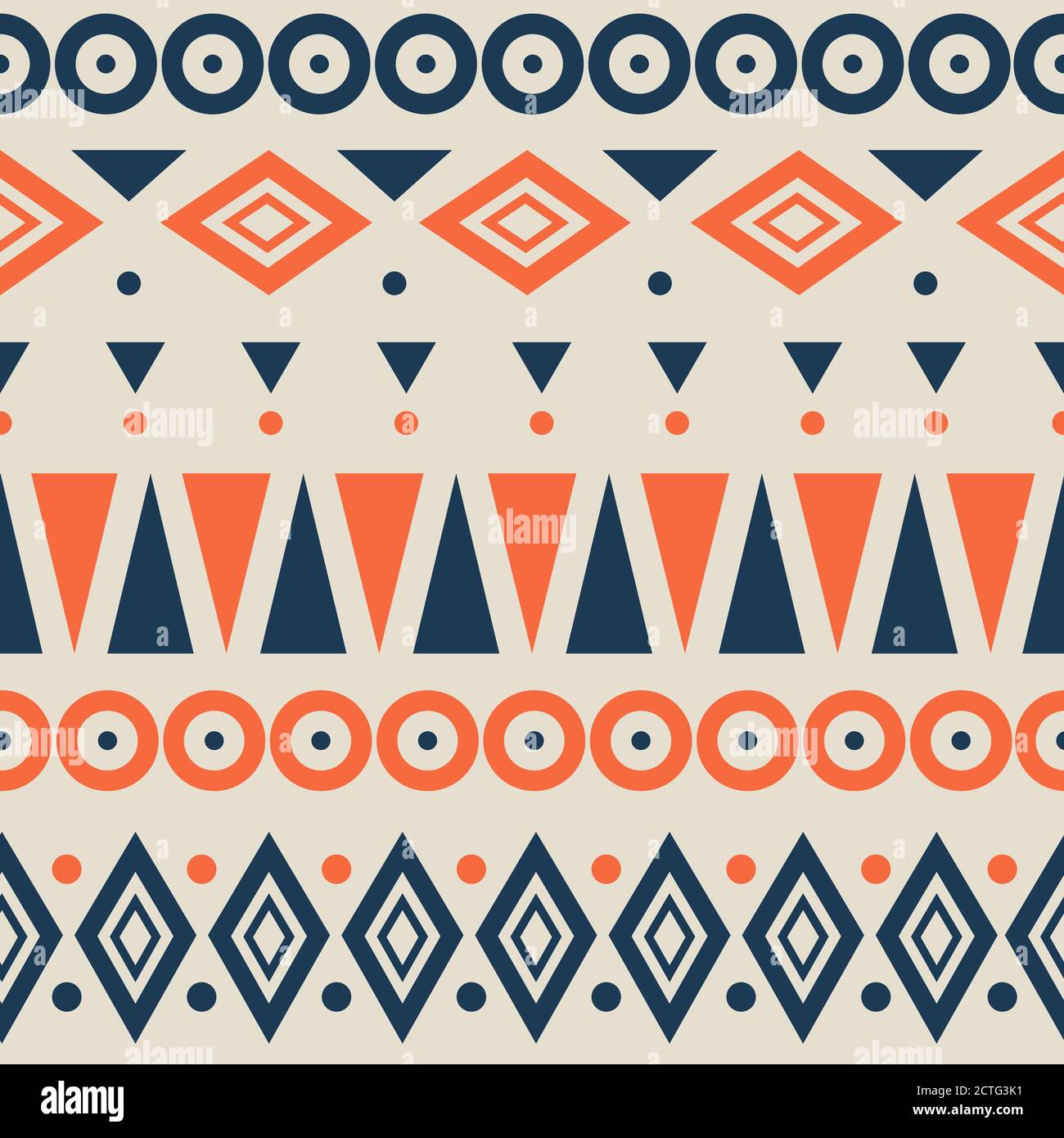 Orange Aztec Pattern Background