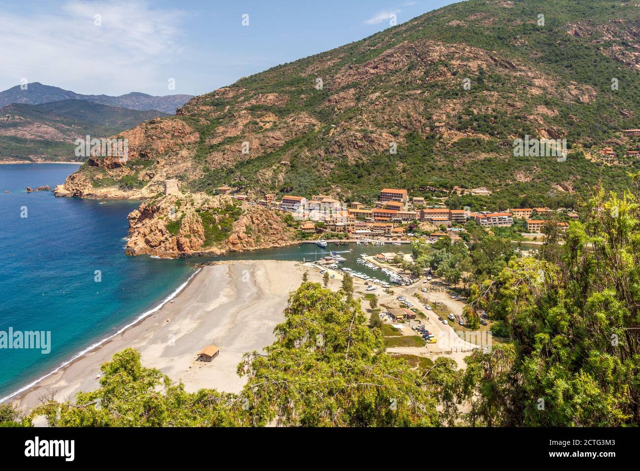 The city of Porto and the creeks of Piana (Calanques de Piana) in ...