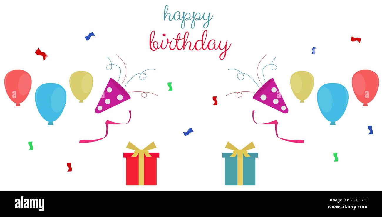 Illustration vector design of happy birthday greetings Stock Vector ...