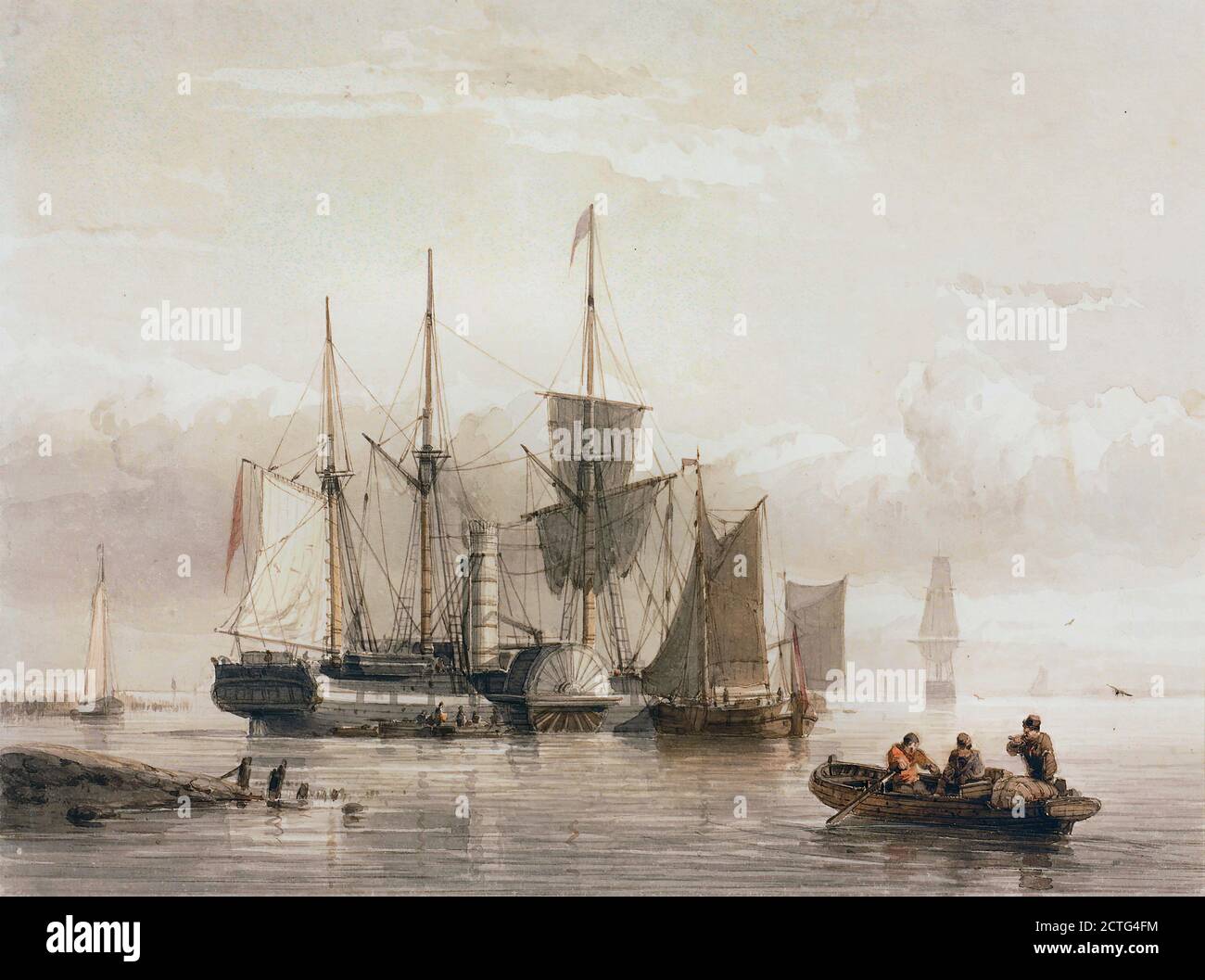 Rust Johan Adolph - Stoomschip - Dutch School - 19th Century Stock ...