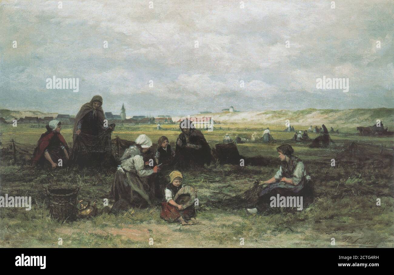 Sadee Philip Lodewijk Jacob Frederik - Nettenboetsters Achter De Duinen Bij Scheveningen - Dutch ...