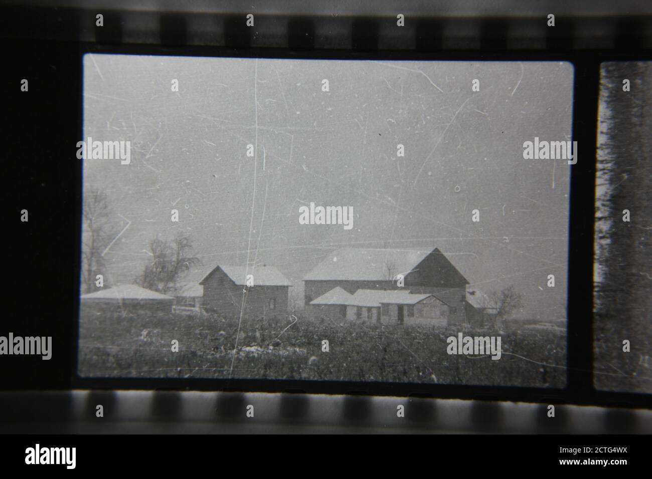Fine 1970s vintage black and white photography of a lonely homestead ...