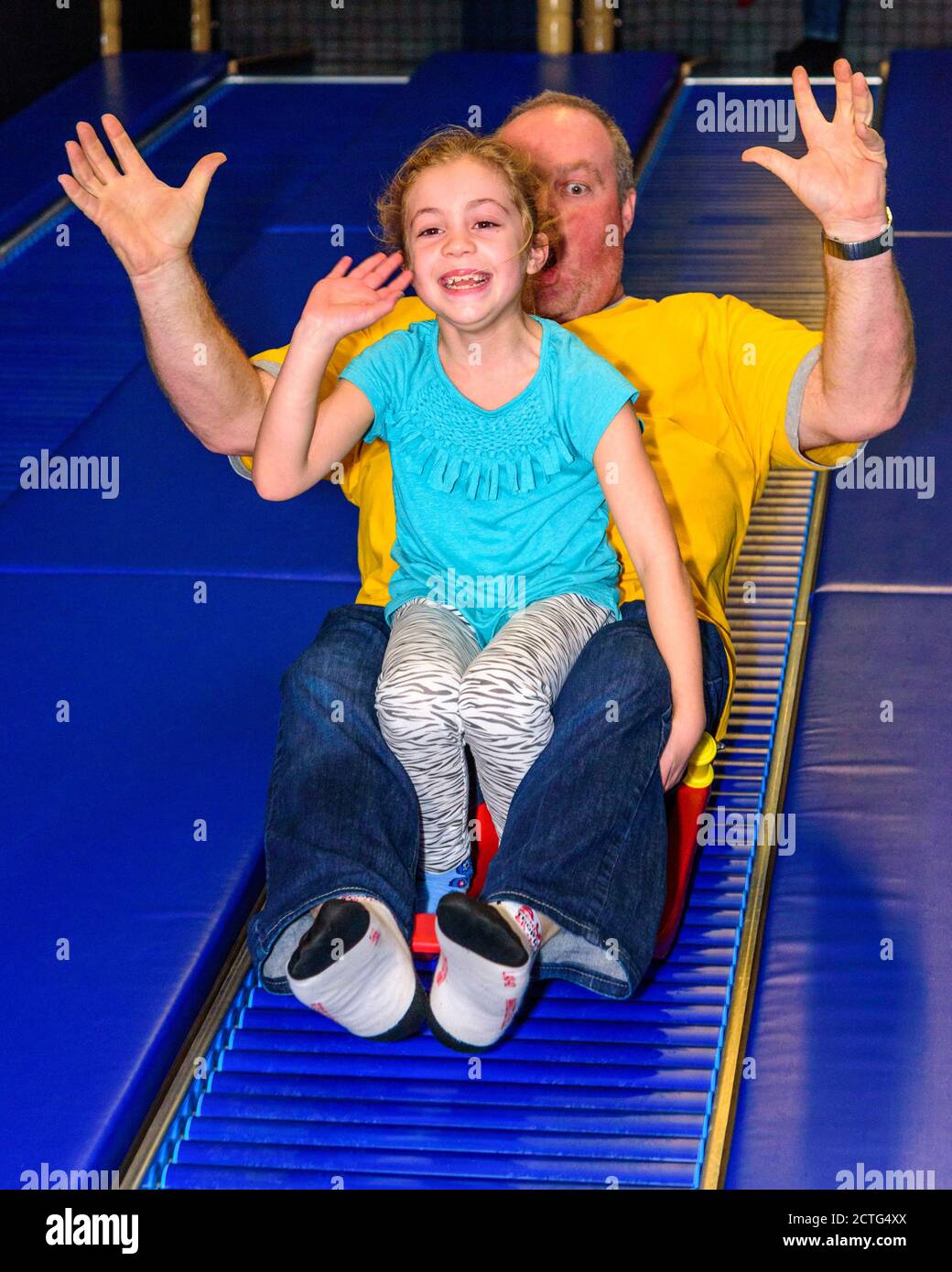 Funny afternoon at indoor playground Stock Photo - Alamy