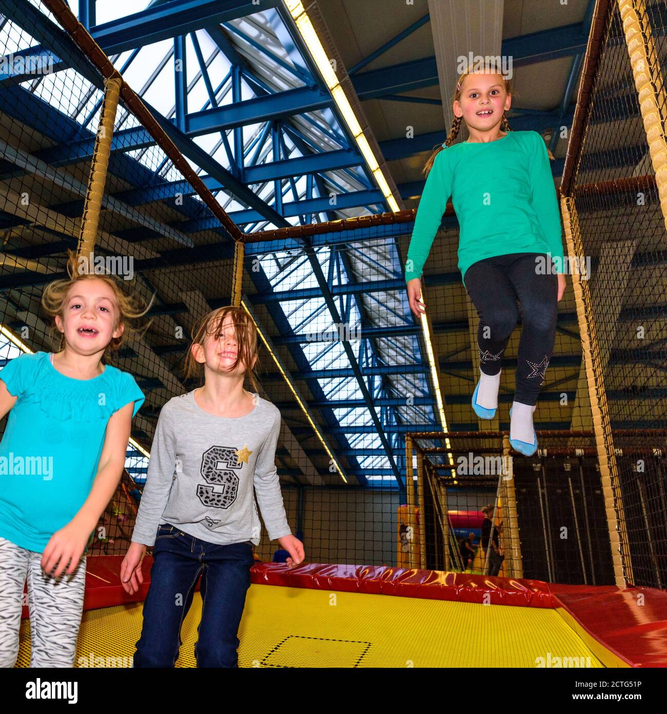 Funny afternoon at indoor playground Stock Photo - Alamy