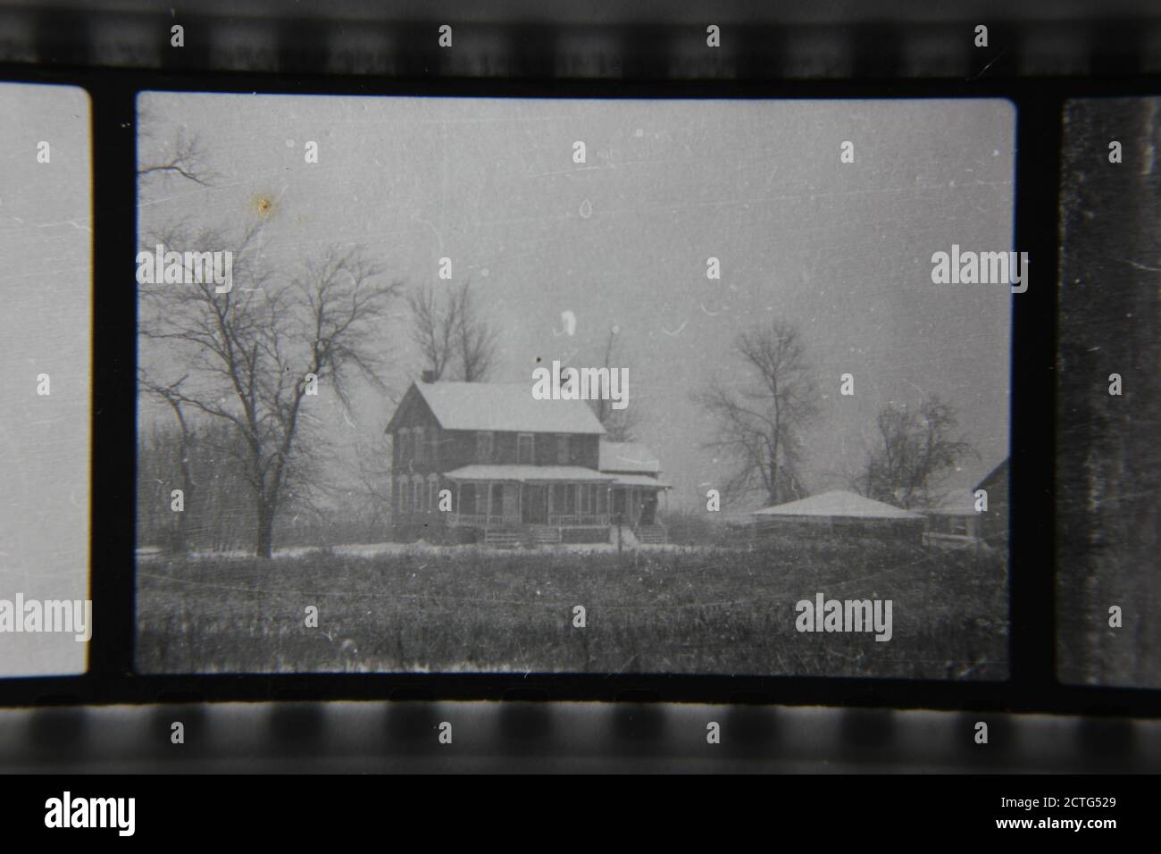 Fine 1970s vintage black and white photography of a lonely homestead ...