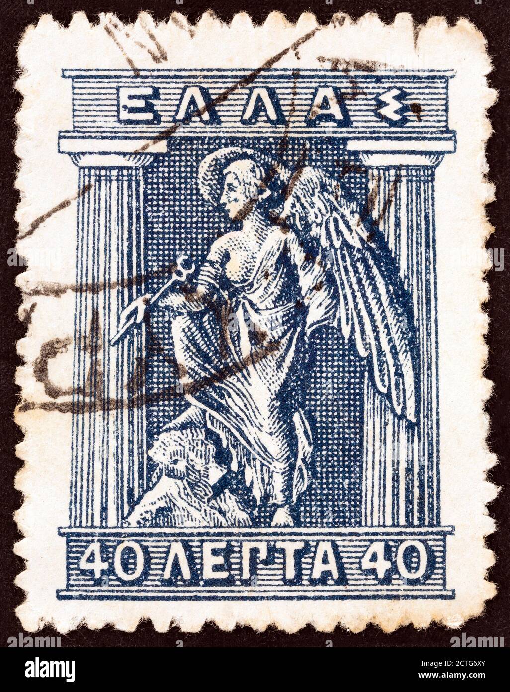 GREECE - CIRCA 1911: A stamp printed in Greece shows Iris the ...