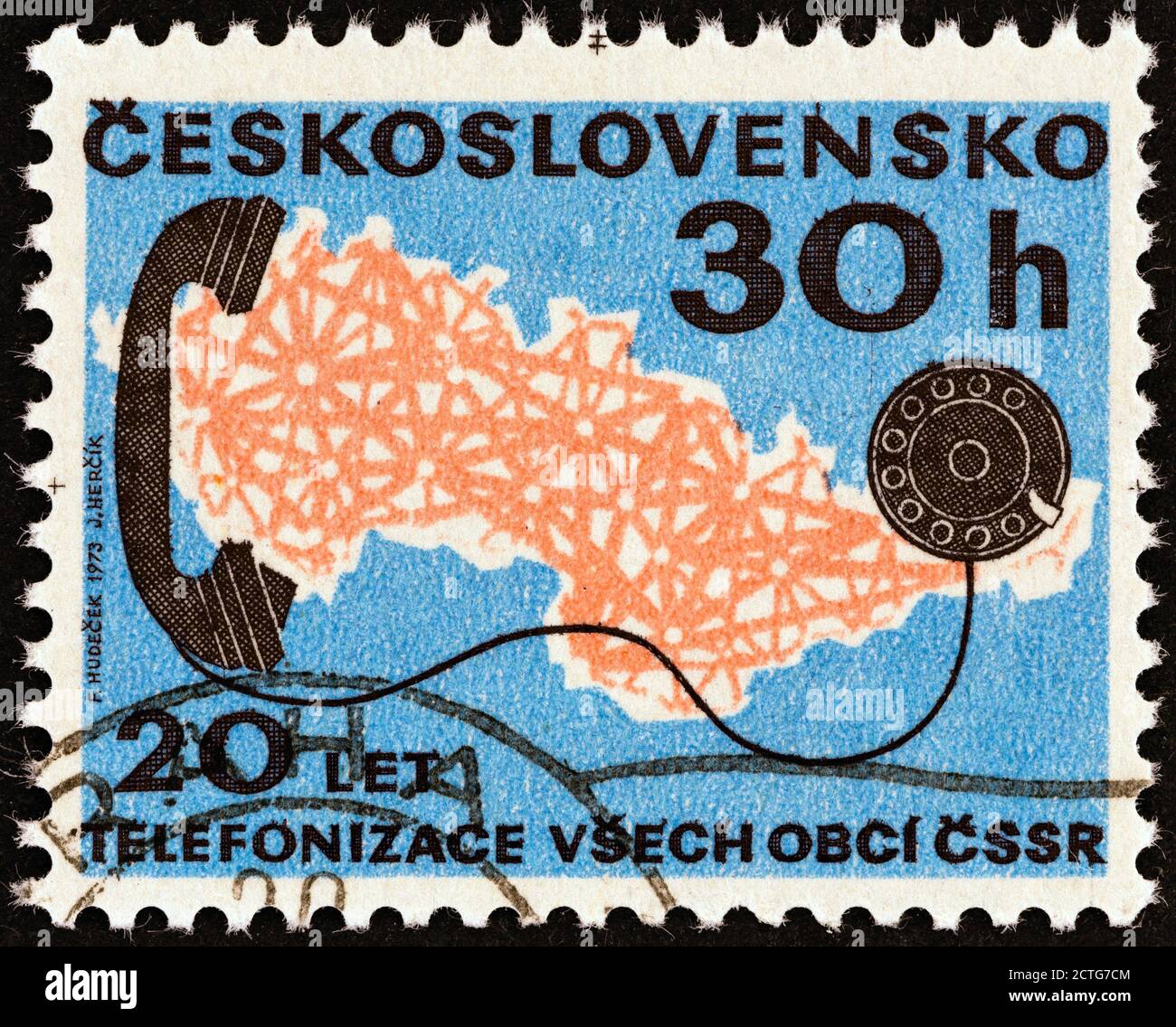 CZECHOSLOVAKIA - CIRCA 1973: A stamp printed in Czechoslovakia issued ...