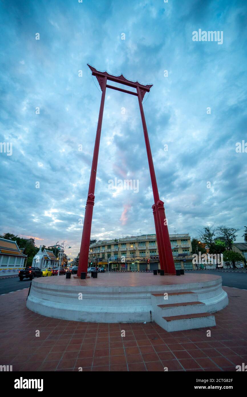 Giant Chinese swing in Bangkok Stock Photo - Alamy