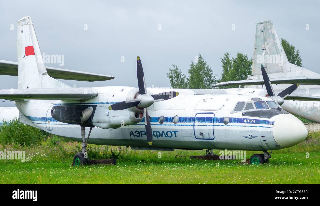 July 18, 2018, Moscow region, Russia. Soviet turboprop passenger ...