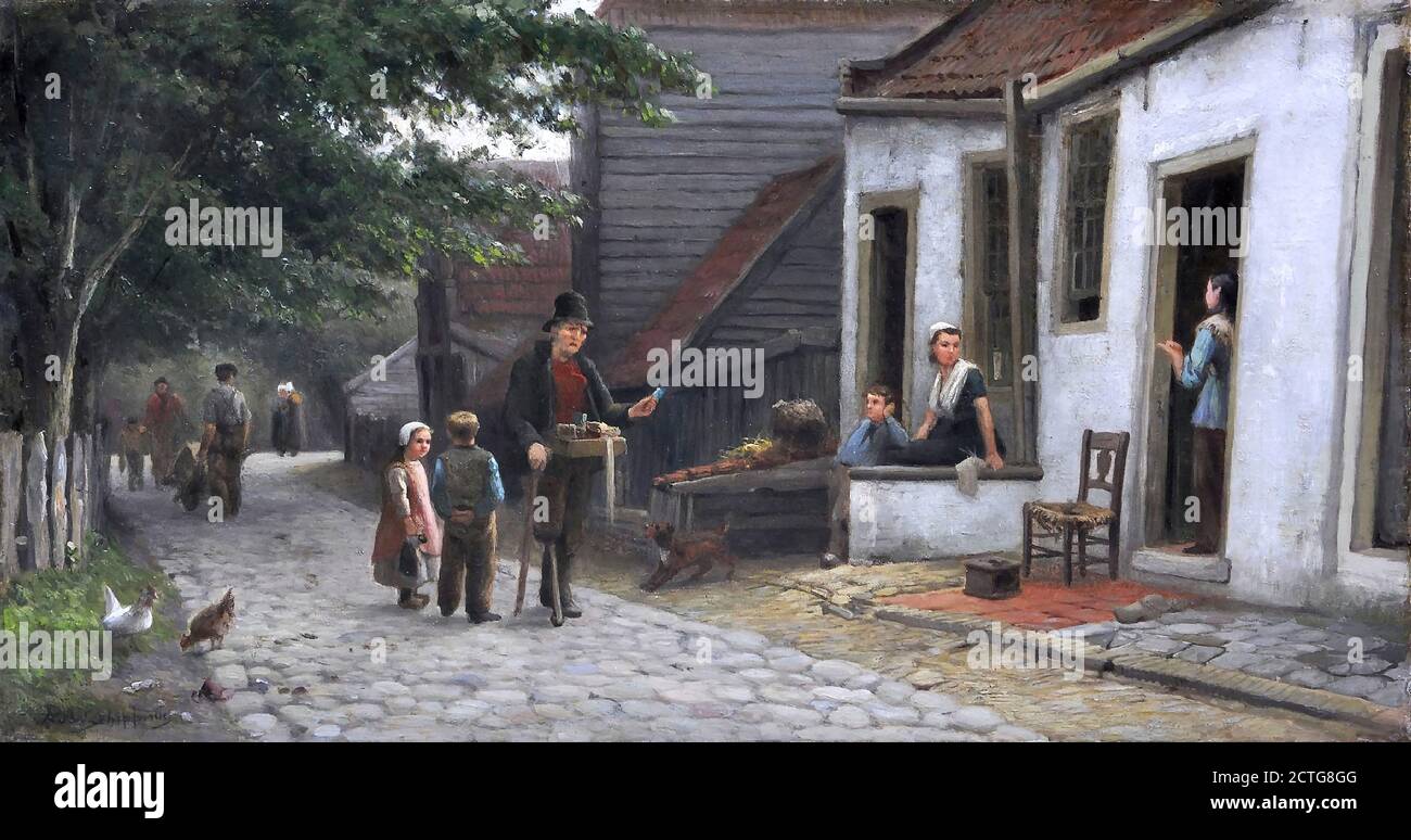 Schipperus Pieter Adriaan - De Marskramer - Dutch School - 19th Century ...