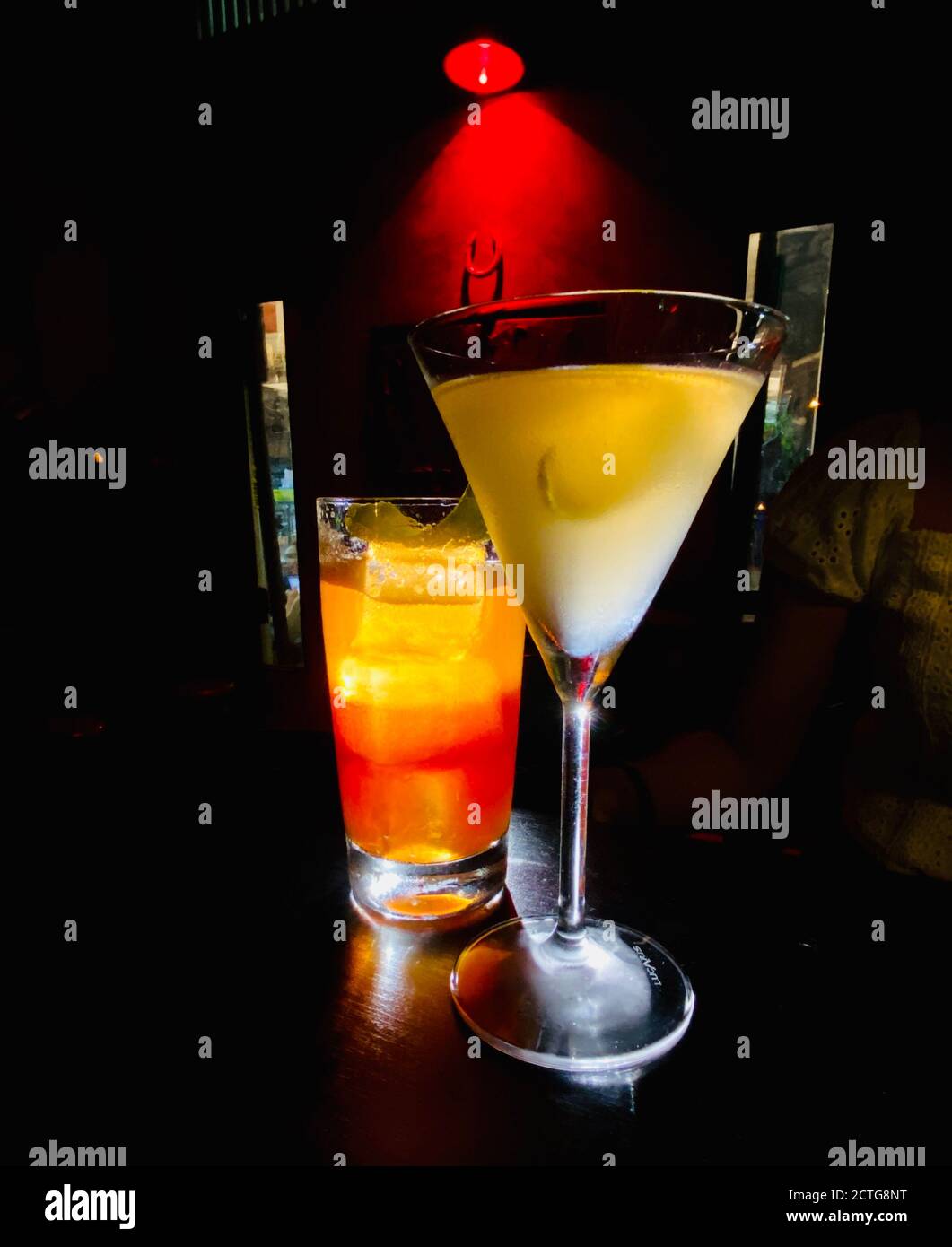 Cocktails on a bar Stock Photo - Alamy