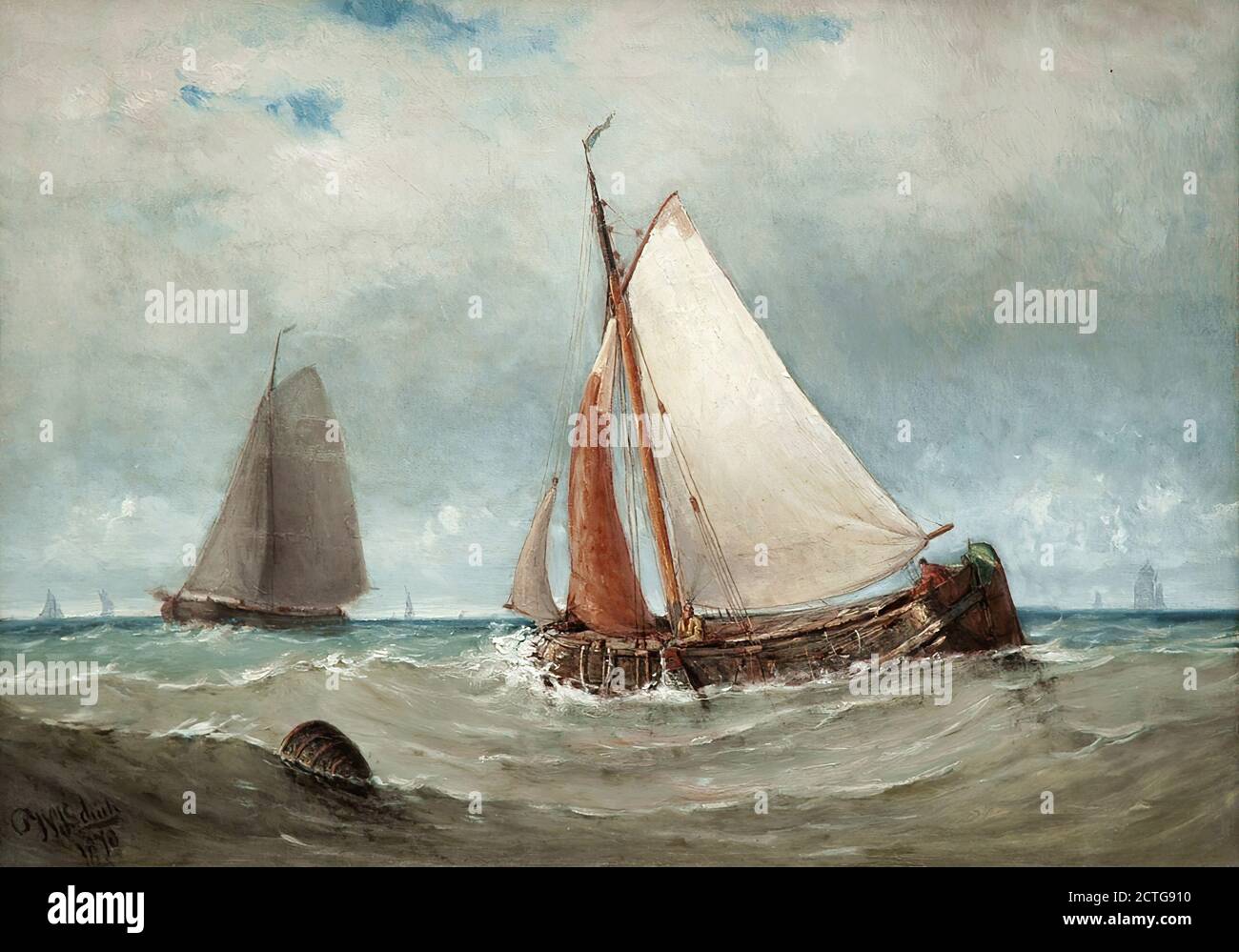 Schutz Willem Johannes - Laverende Zeeuwse Hoogaars - Dutch School ...