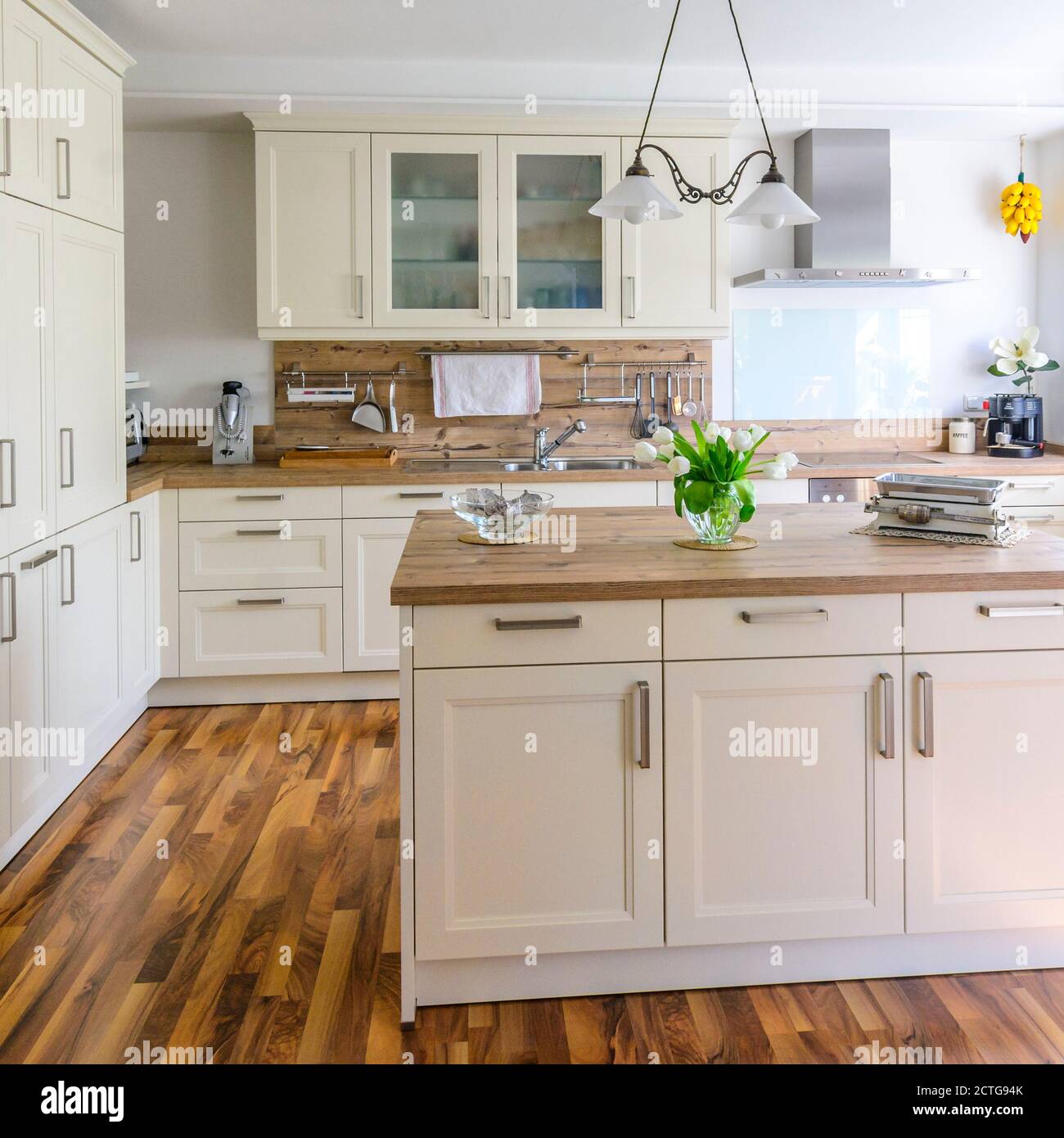 Stylish kitchen in country house style, modern and functional Stock ...