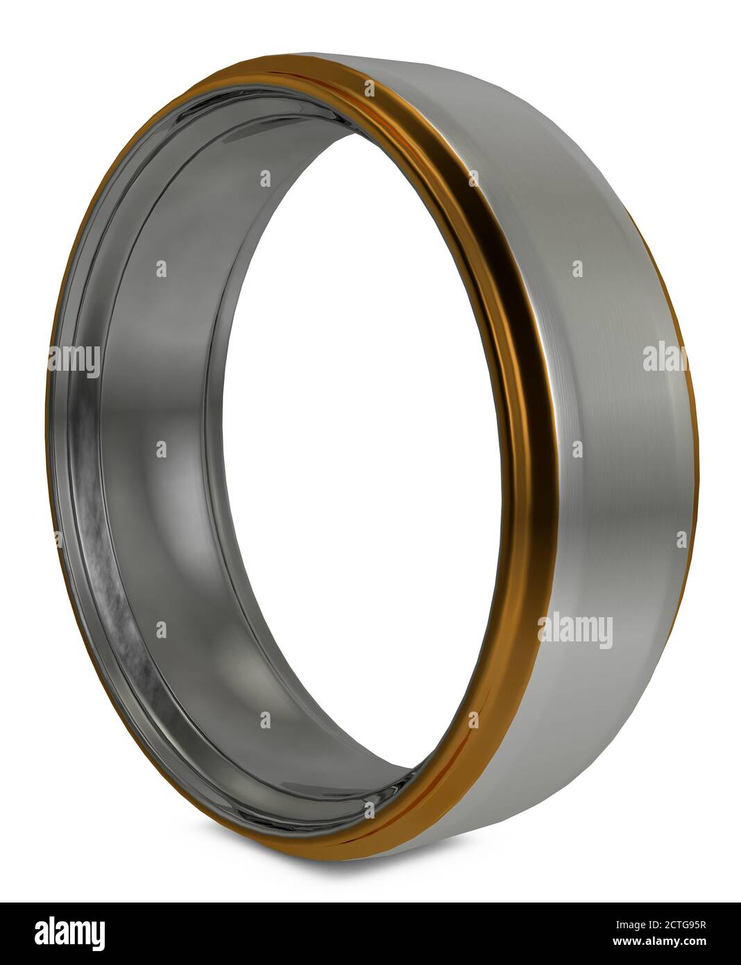 Realistic 3D Ring Mock Up Template on White Background.3D Rendering,3D ...