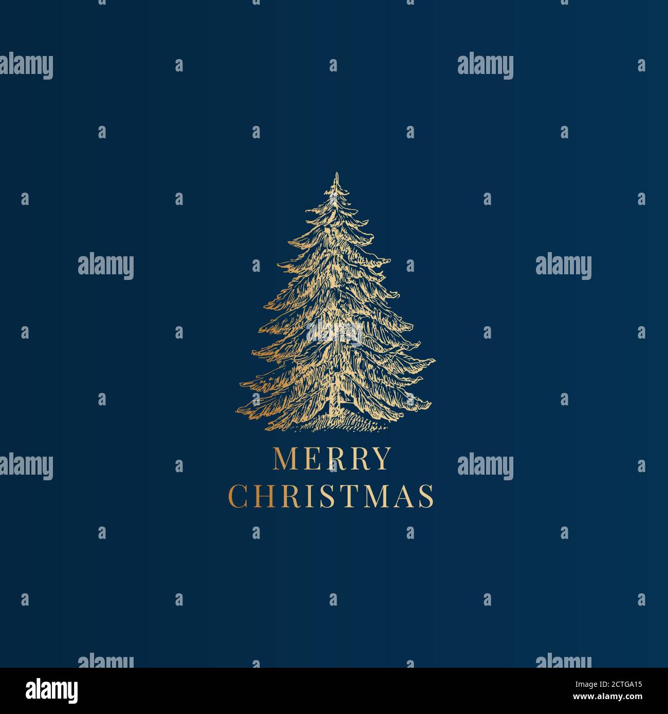 Merry Christmas Abstract Vector Classy Label, Sign or Card Template ...