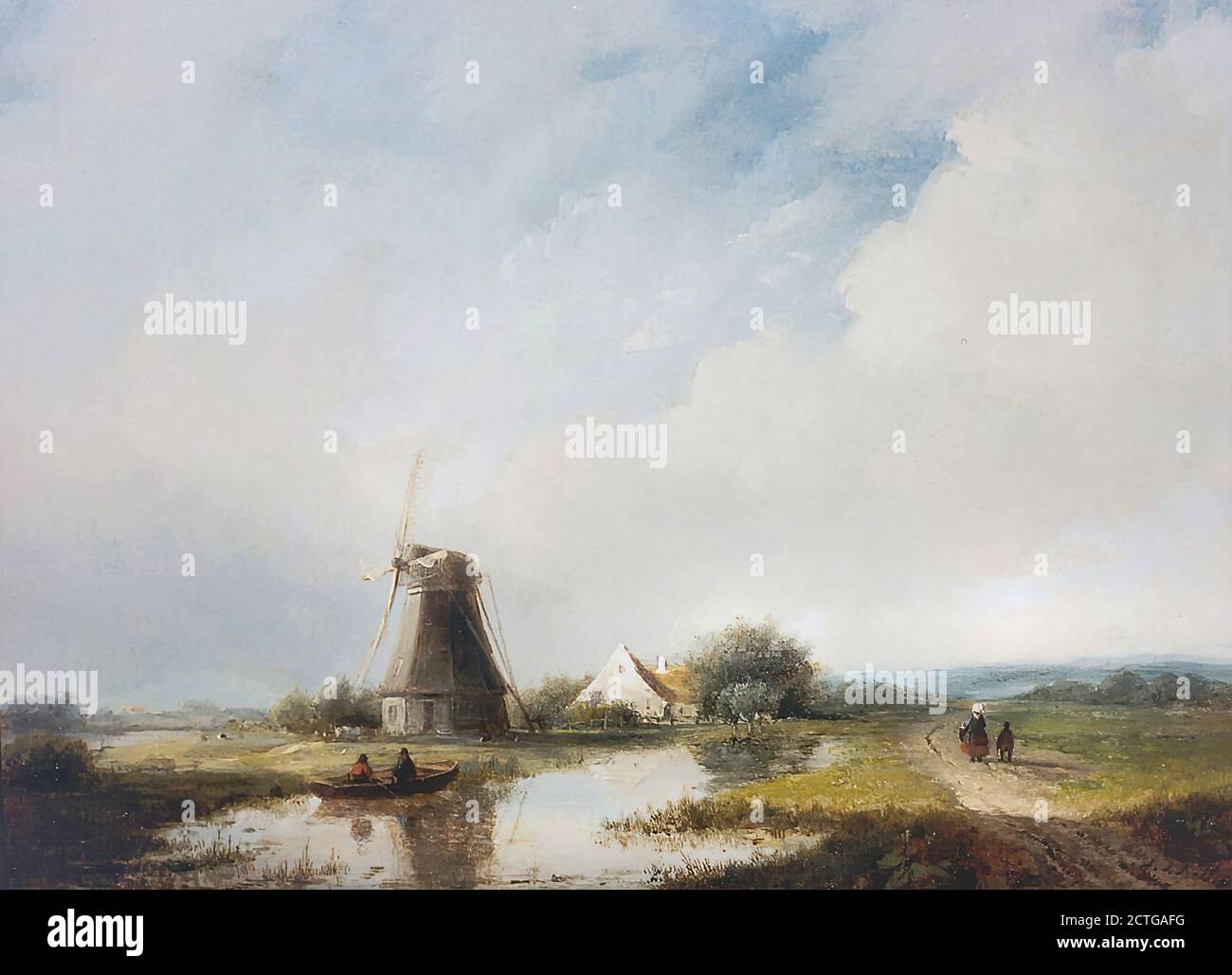 Spohler Jan Jacob - Landschap Met Molen Aan Een Vaart - Dutch School ...